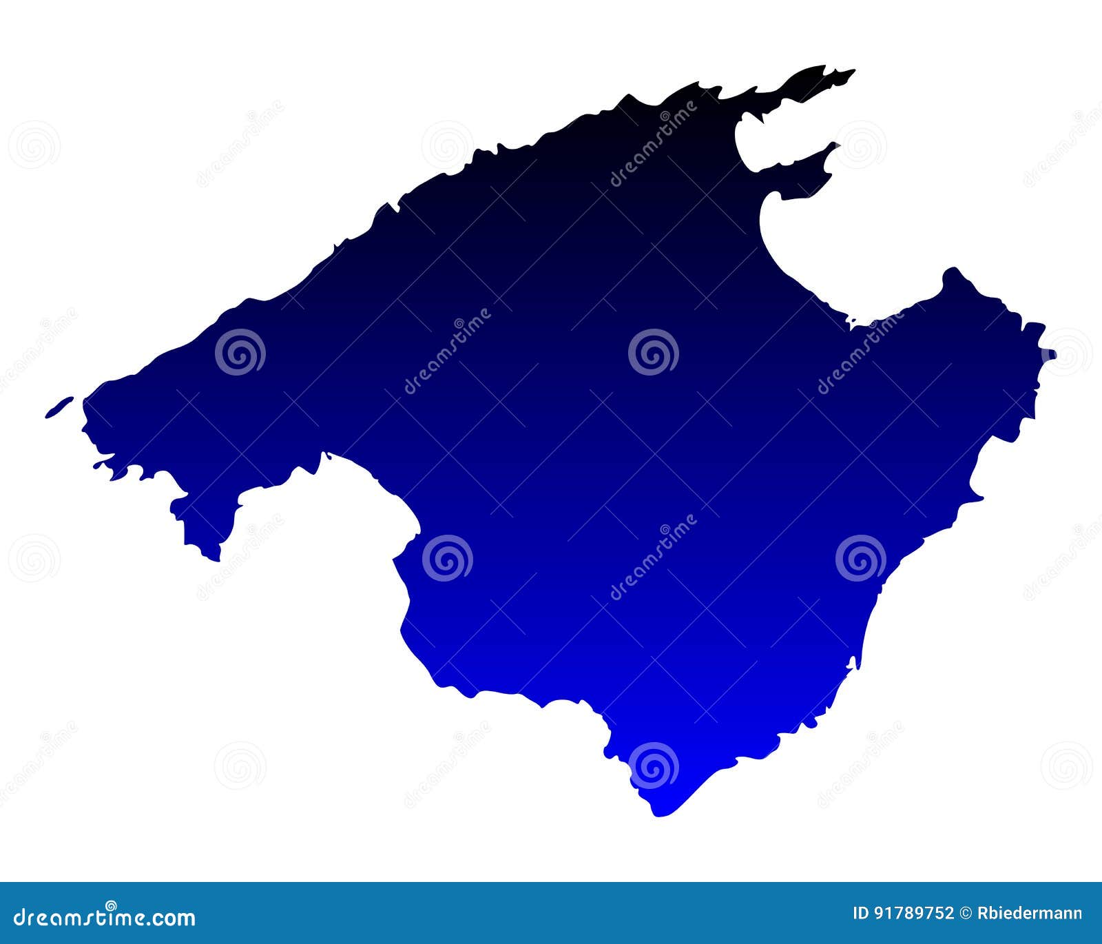 Map of Mallorca stock vector. Illustration of spanish - 91789752