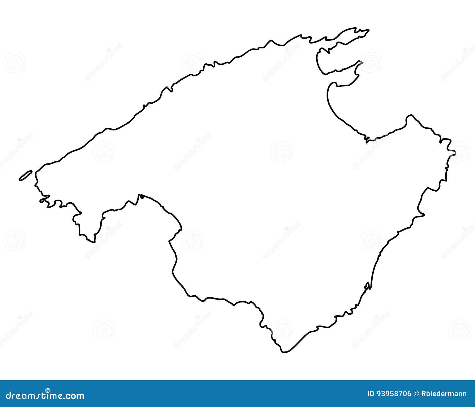 Map Of Mallorca Vector Illustration | CartoonDealer.com #93958706