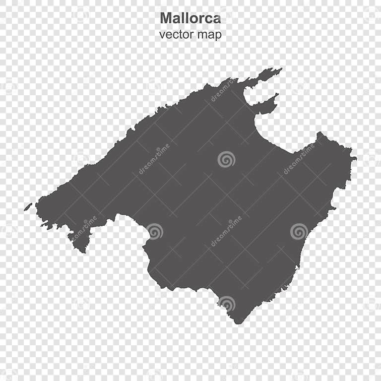 Map of Mallorca Island on Transparent Background Stock Vector ...