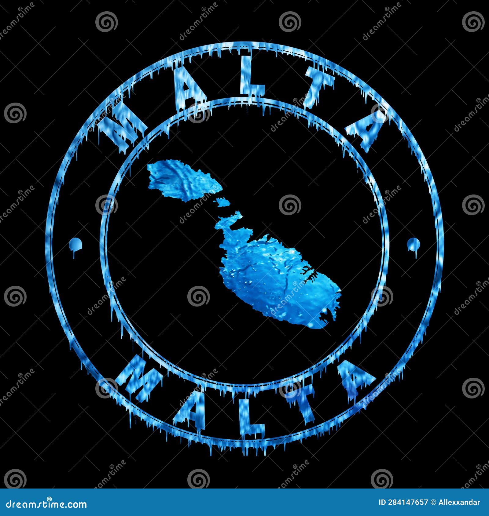 Map of Malta Water concept stock illustration. Illustration of icon ...