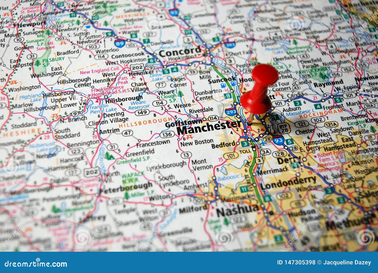 Manchester, New Hampshire stock photo. Image of city - 147305398