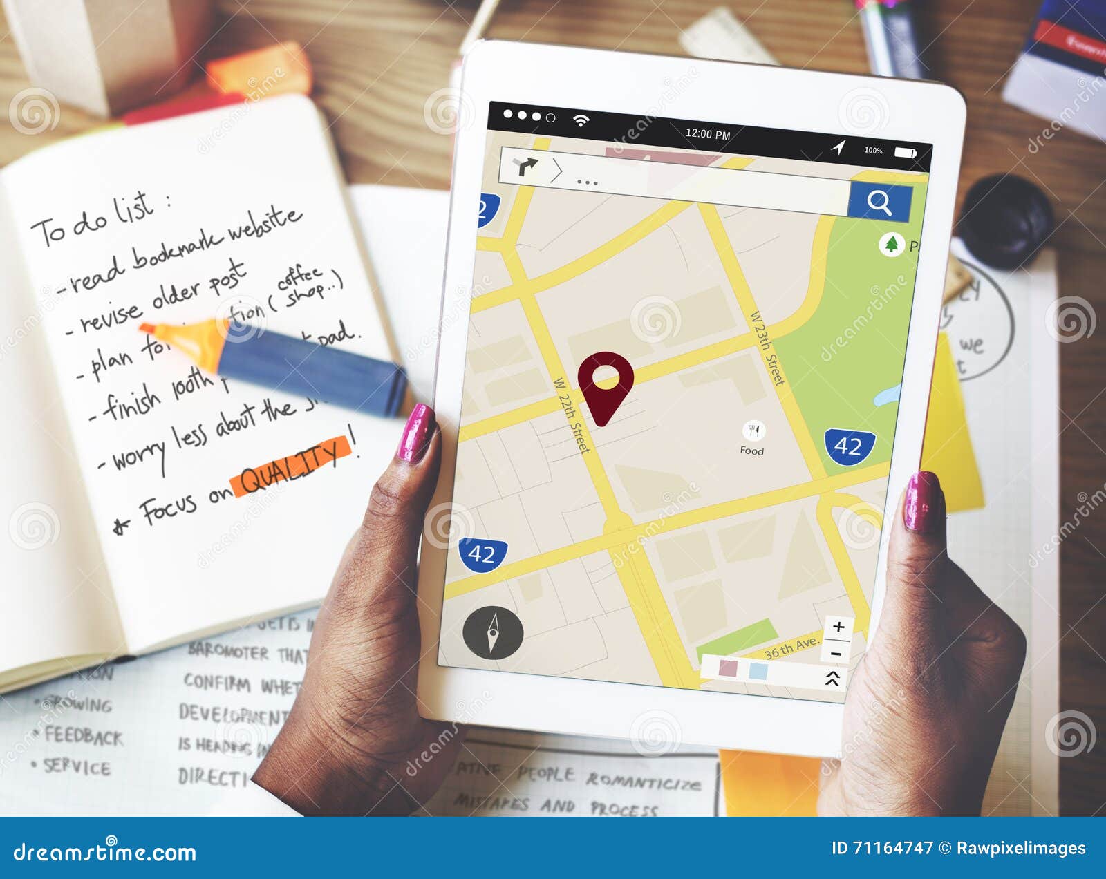 Map Mapping Location Guideline Navigation Concept Stock Image - Image ...