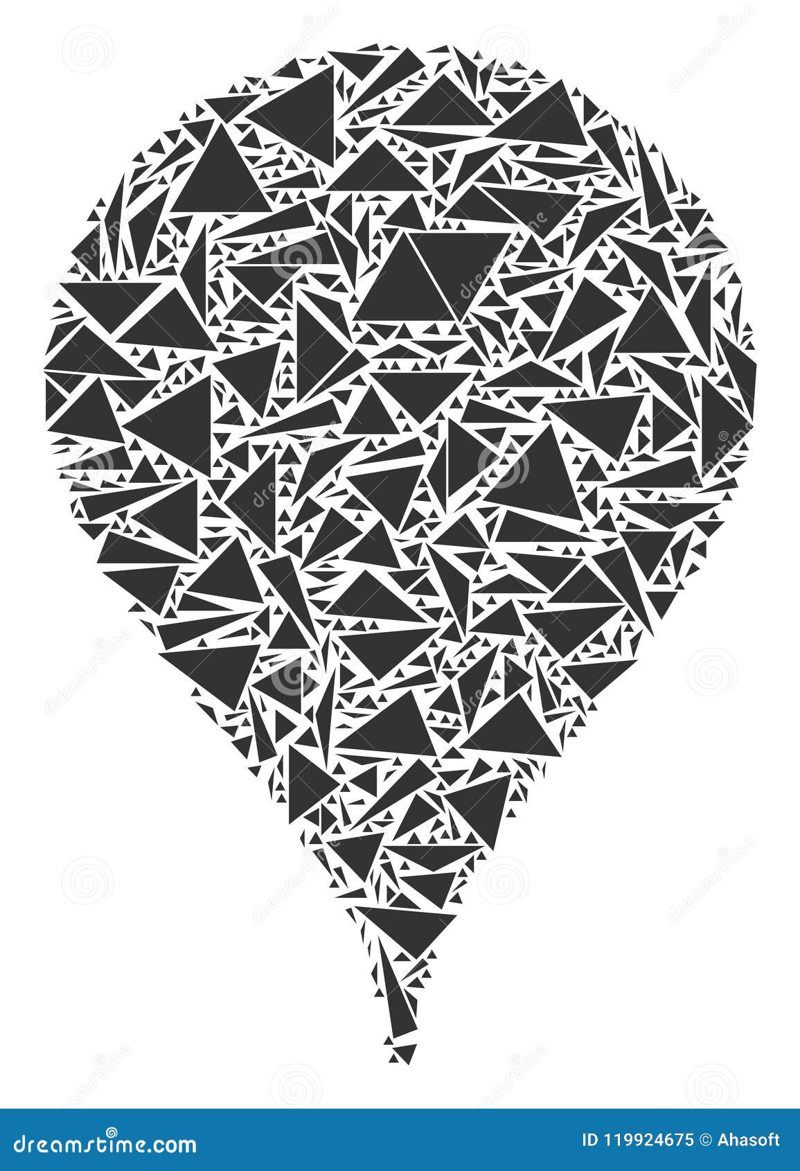Map Marker Collage of Triangles Stock Vector - Illustration of graphic ...