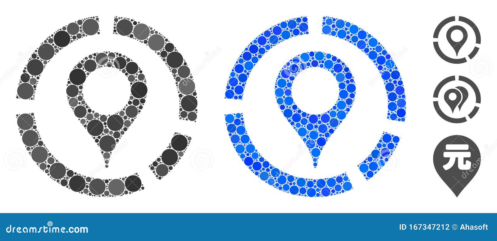 Map Marker Diagram Composition Icon of Circles Stock Vector ...