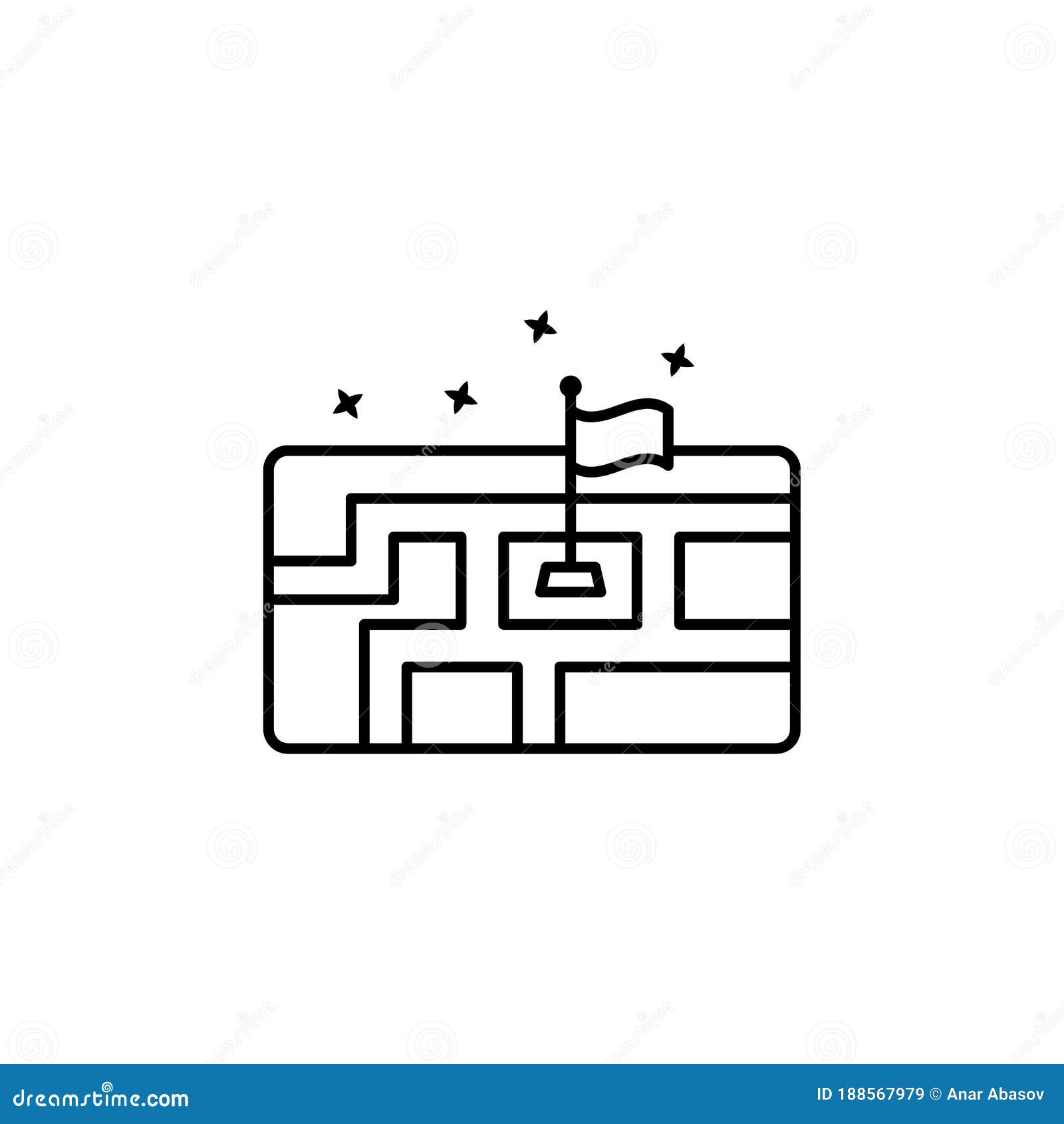 Map Marker Flag Tool Icon. Element of Maps and Navigator Icon Stock ...
