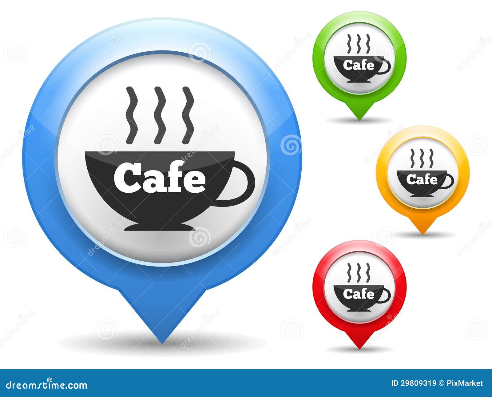 Cafe Icon stock vector. Illustration of green, shape - 29809319