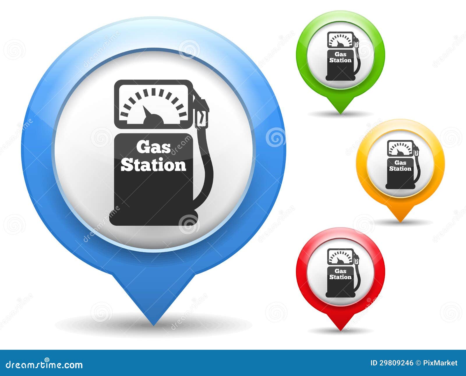 Gas Station Icon stock vector. Illustration of pointer - 29809246