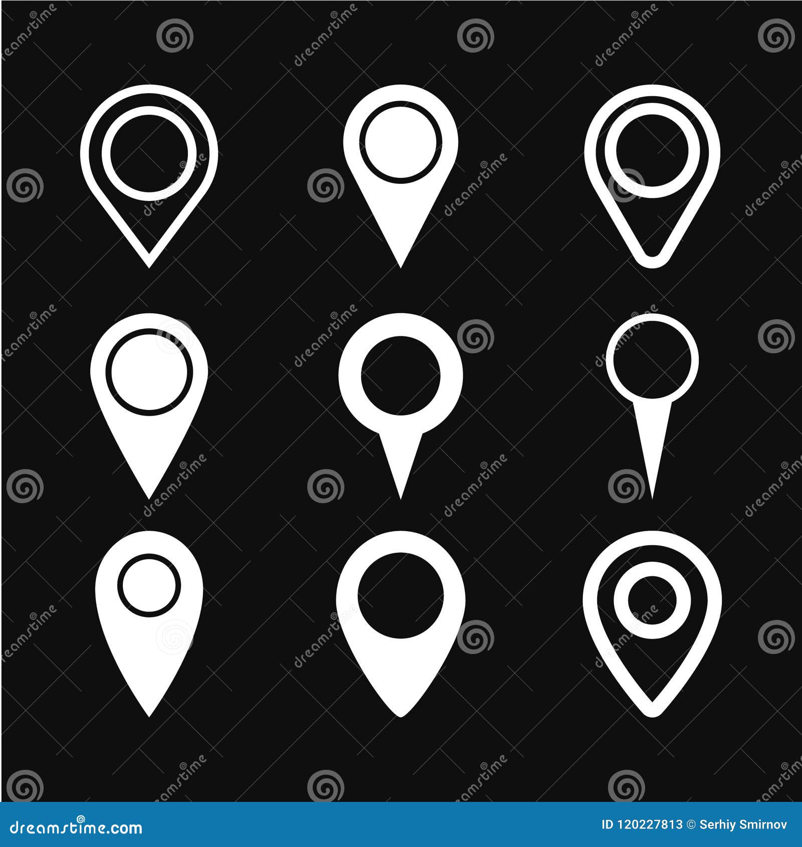 Map marker icon vector stock illustration. Illustration of direction ...
