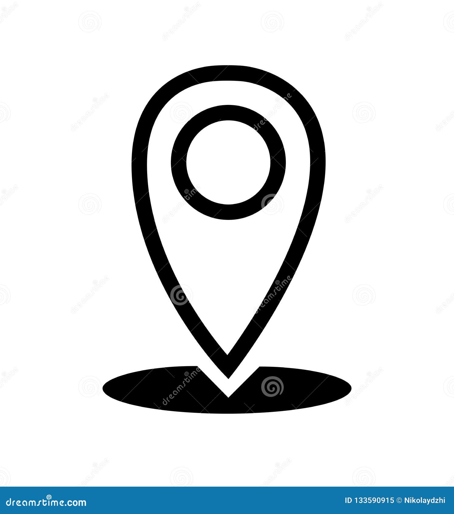 Map Marker Icon for Web Site or Mobile App Vector Isolated Illustration ...