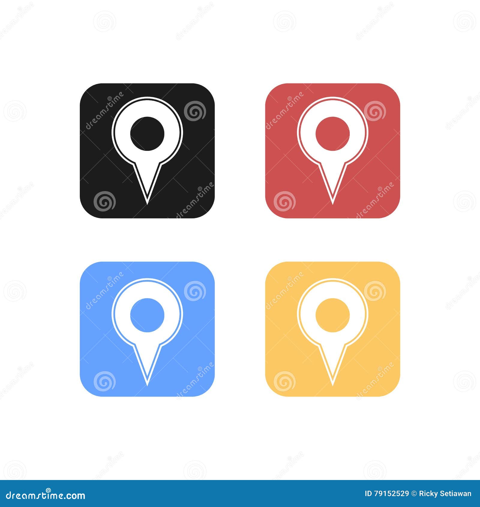 Map Marker Logo or Icon stock vector. Illustration of arrow - 79152529