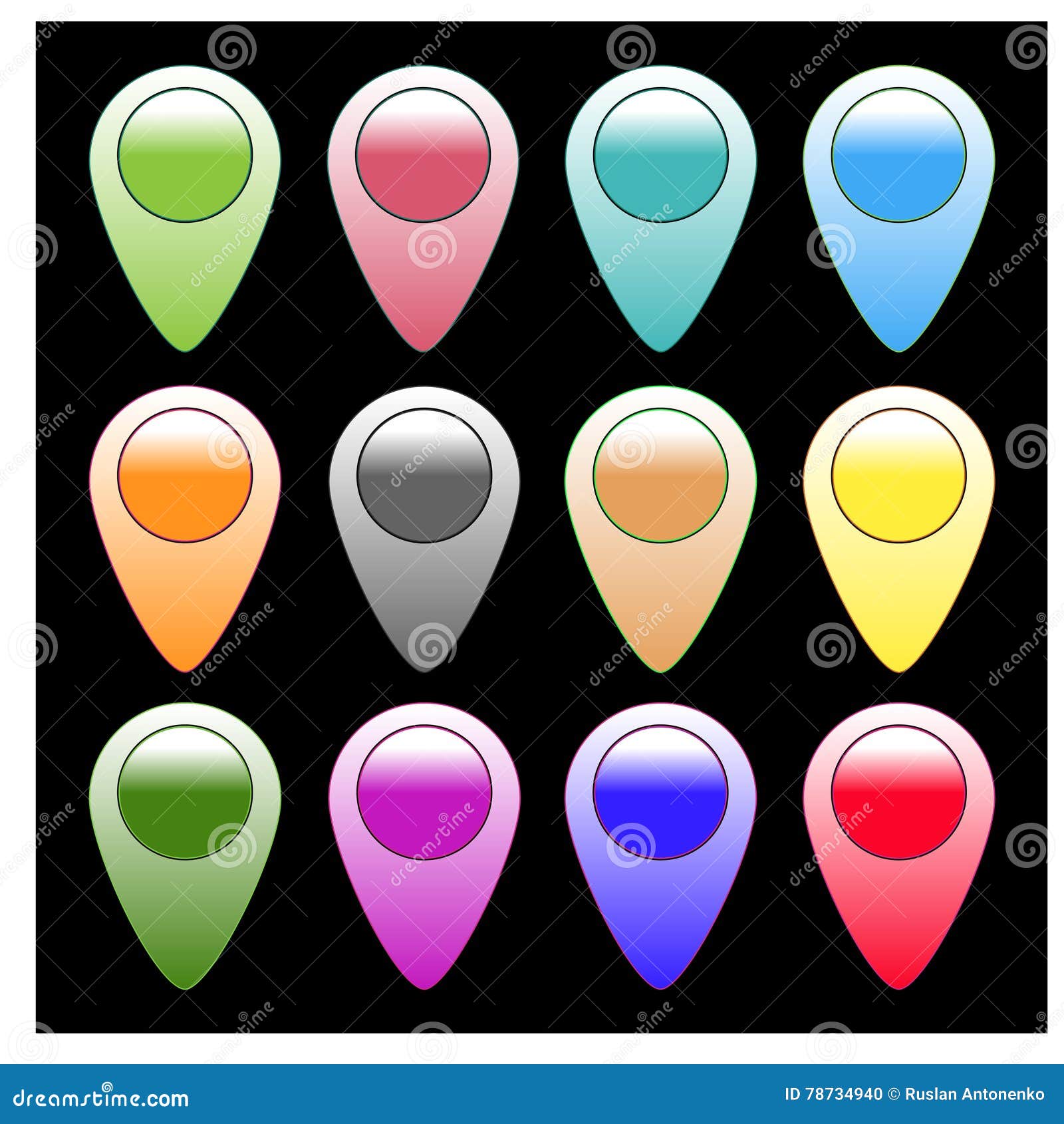 Map marker stock illustration. Illustration of graphics - 78734940