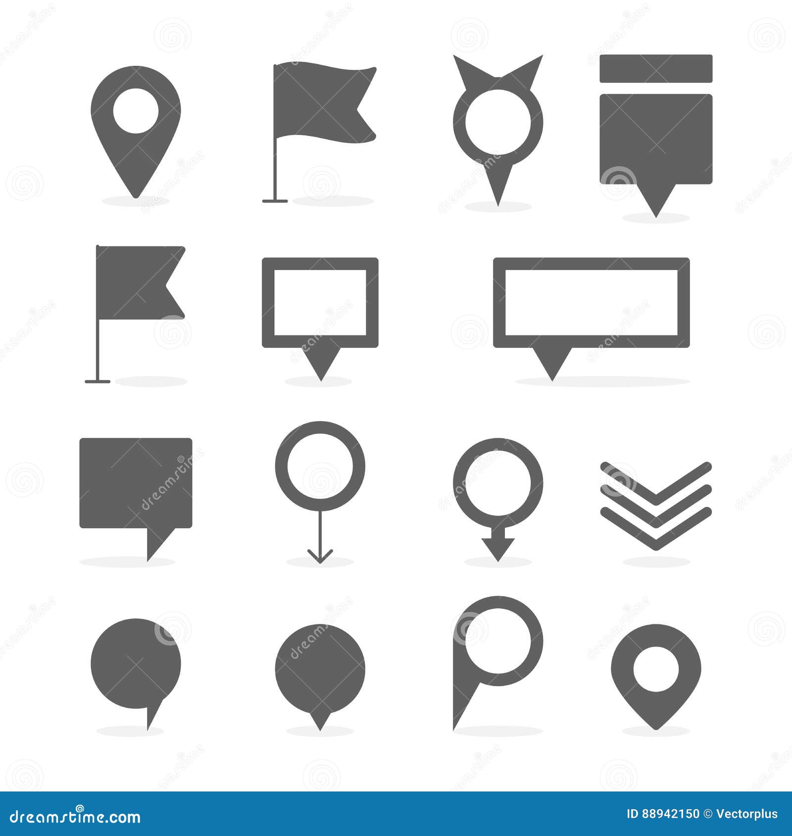 Map Marker and Pin Collection Set Vector Illustration Stock Vector ...