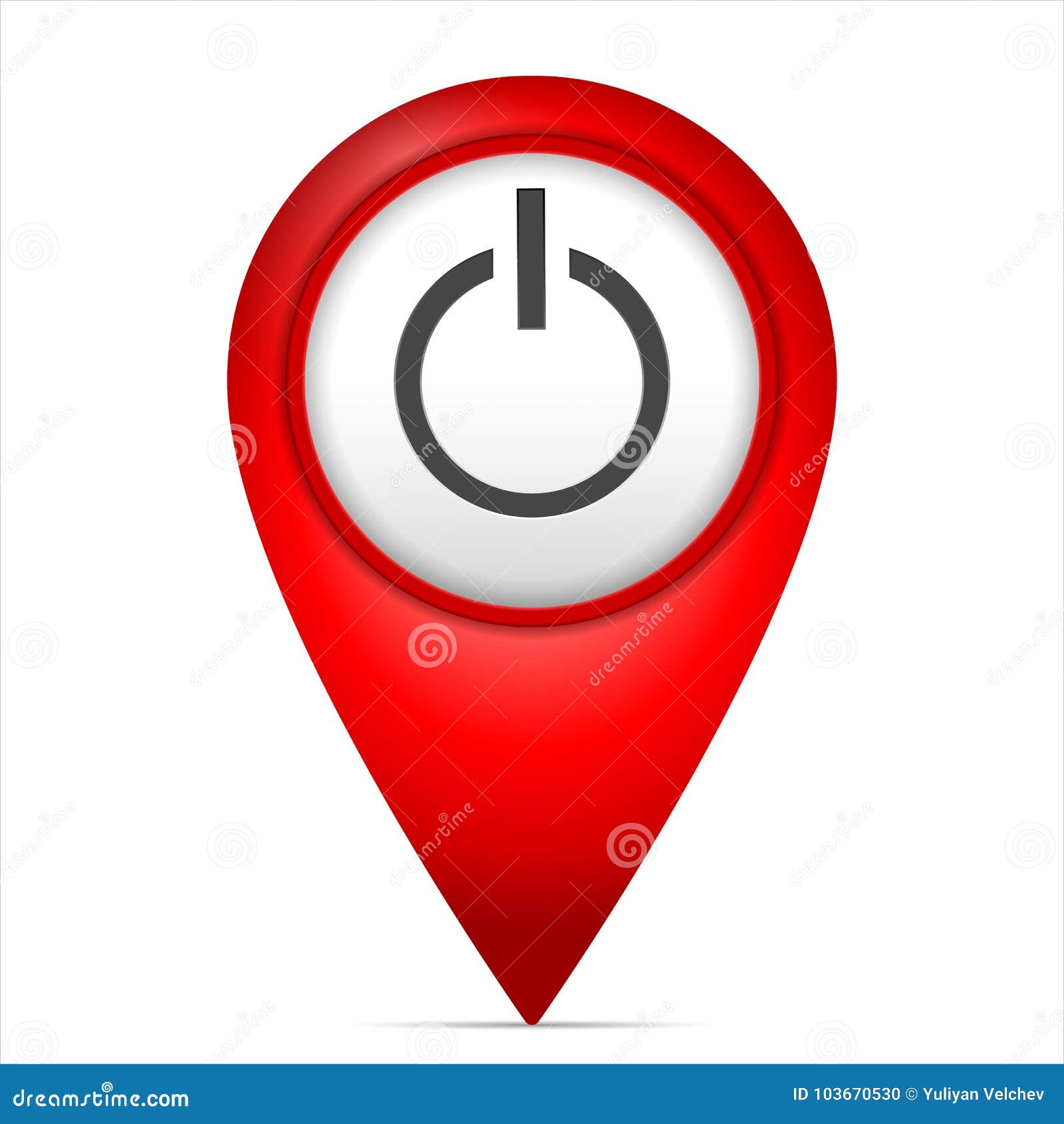 Map Marker with Power Symbol Stock Vector - Illustration of graphic ...