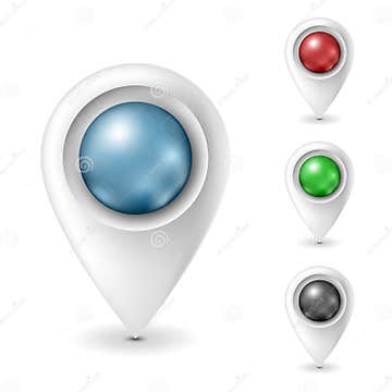 Map marker set stock vector. Illustration of mark, arrow - 33382841