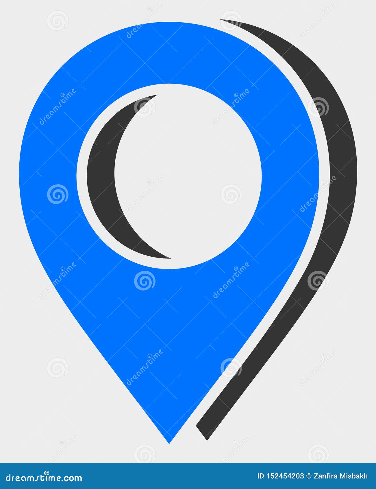 Map Marker Shadow Icon - Vector Triangle Mesh | CartoonDealer.com ...