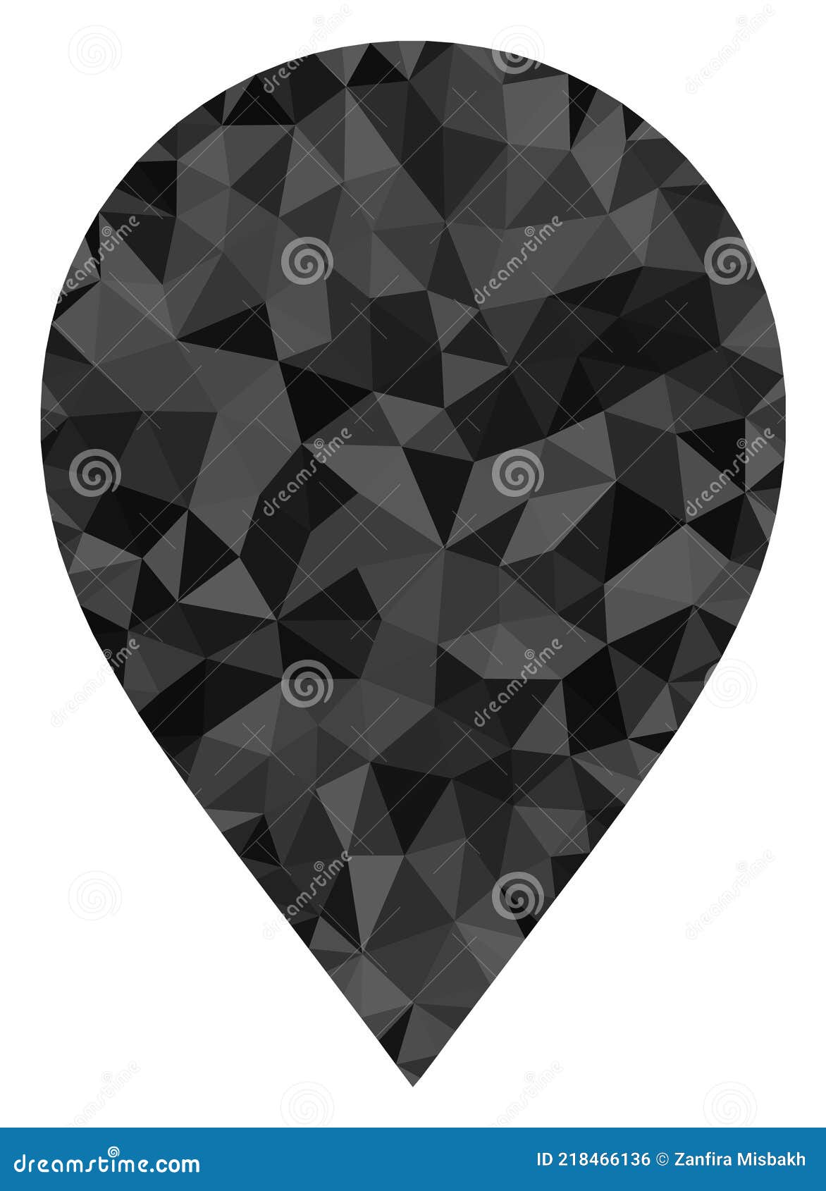 Map Marker Triangle Lowpoly Flat Icon Stock Vector - Illustration of ...