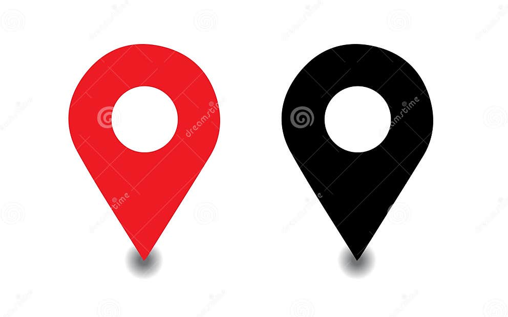 Map Marker with a White Dot on it, Location Icon Clip Art, Location Map ...