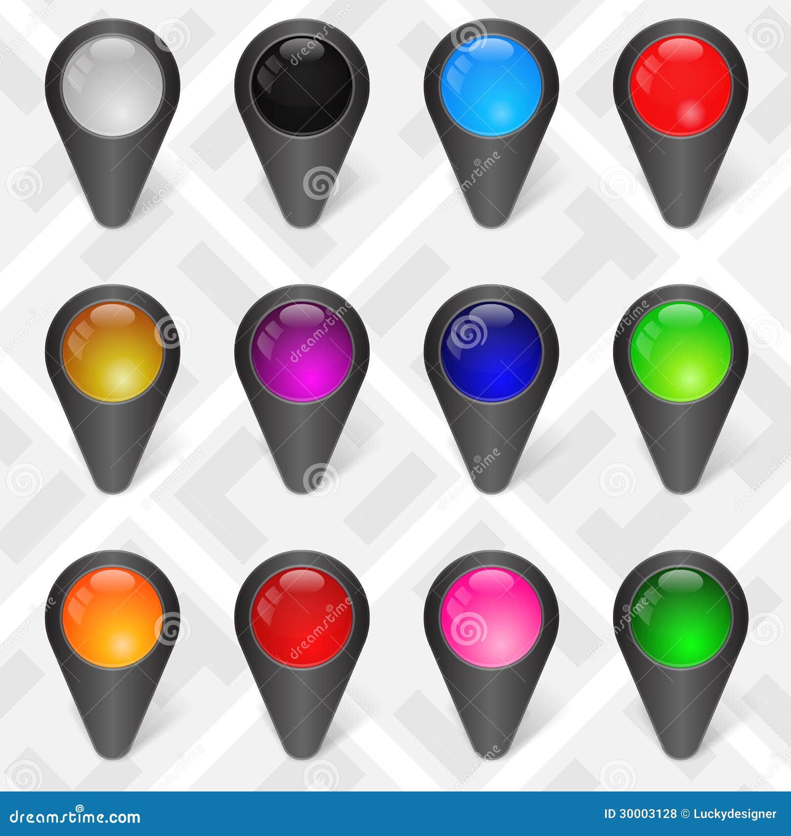 Map Markers. GPS Pointers stock vector. Illustration of markers - 30003128