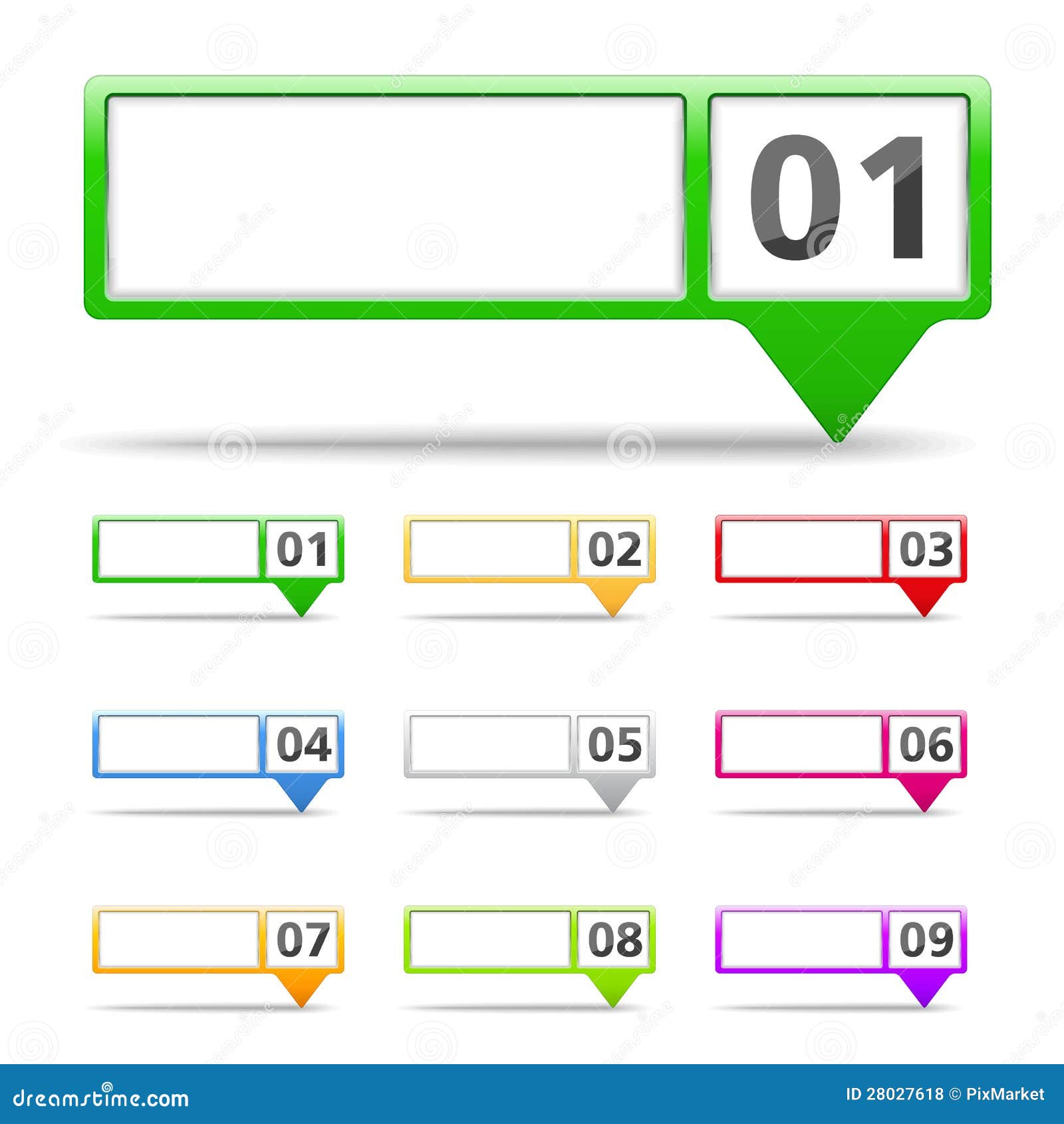 Map markers with numbers stock vector. Illustration of place - 28027618