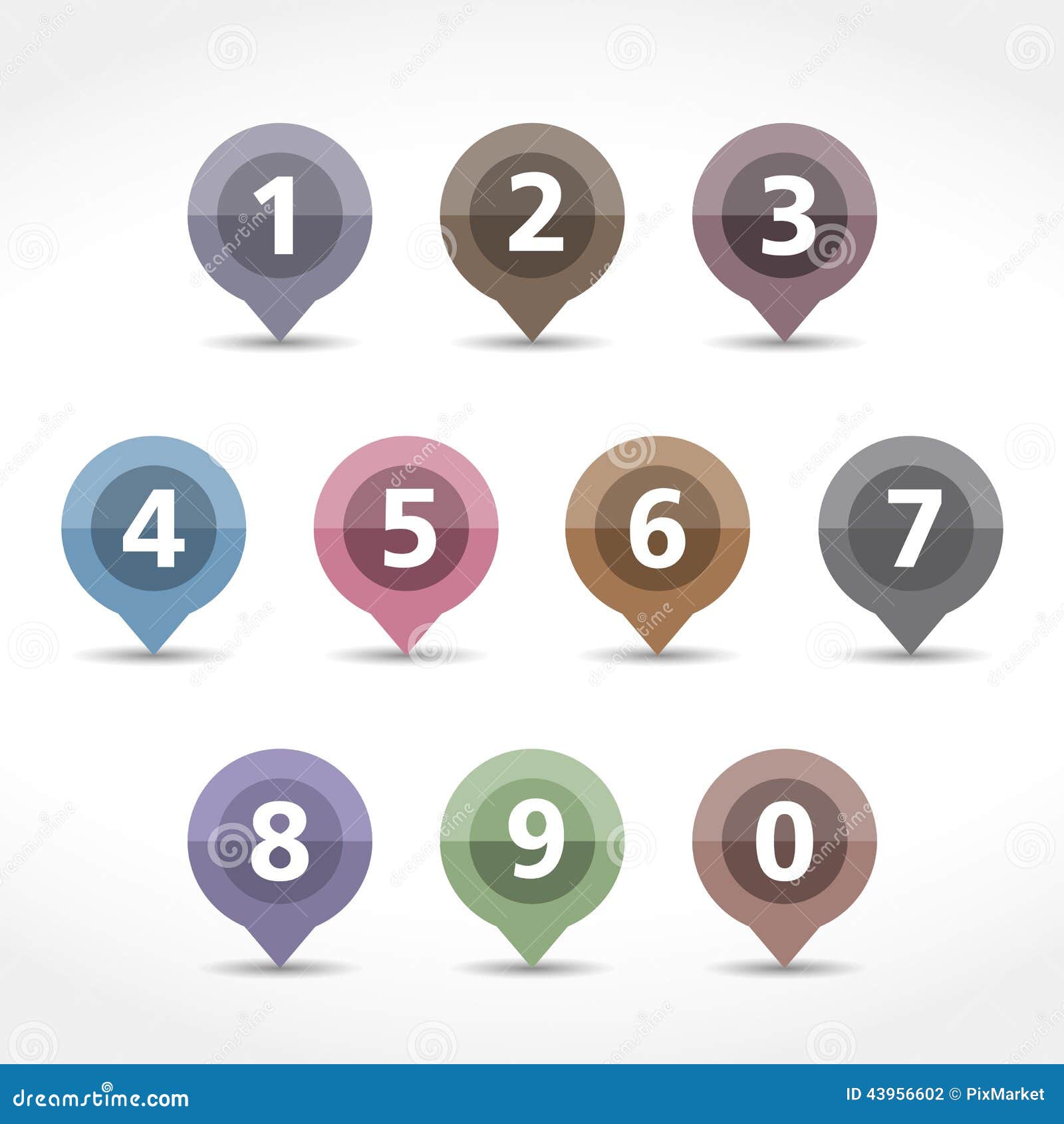 Numbered Map Markers