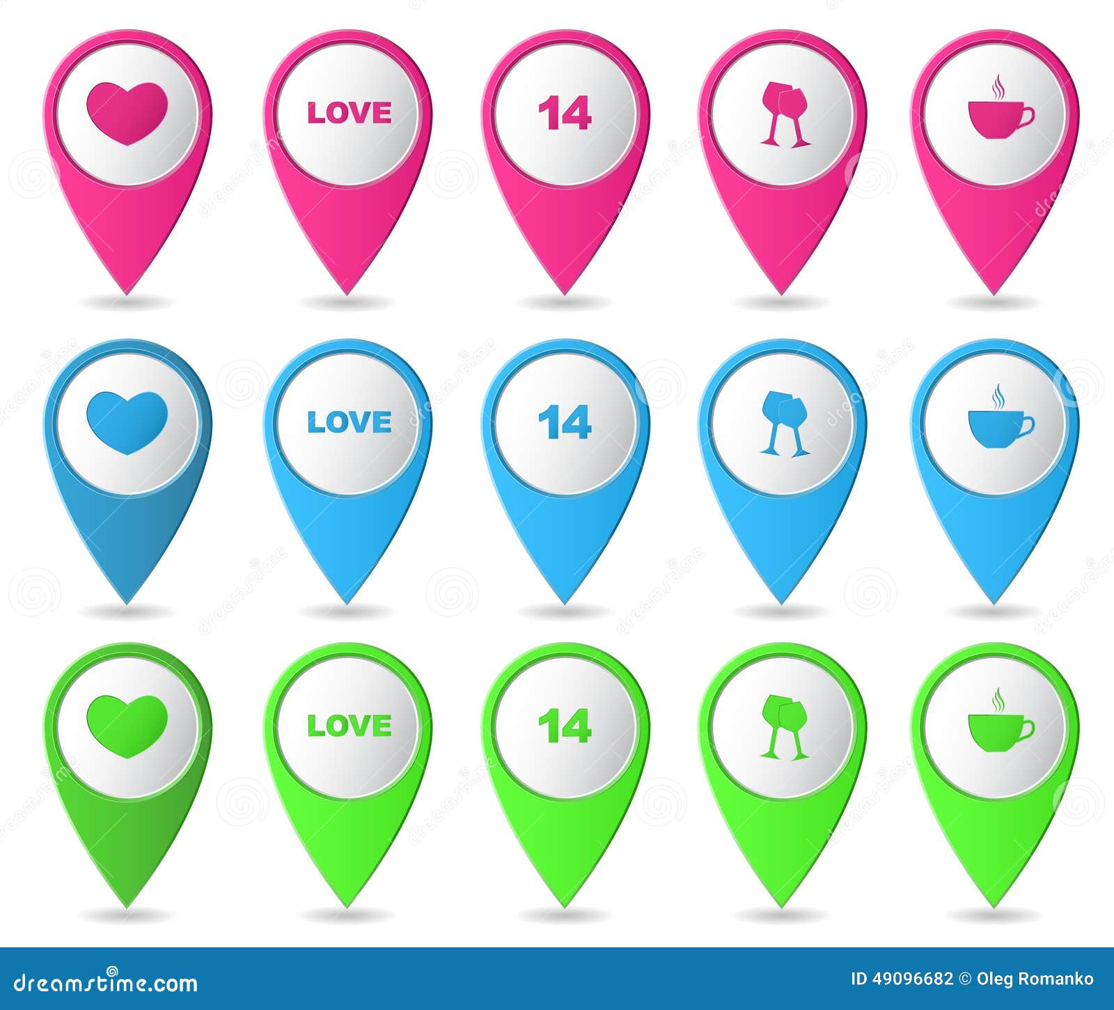 Map markers stock vector. Illustration of navigation - 49096682