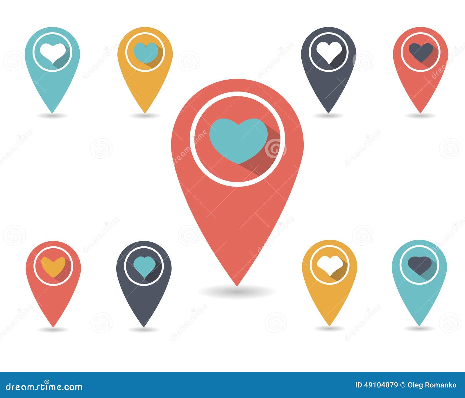 Map markers stock vector. Illustration of guide, marker - 49104079