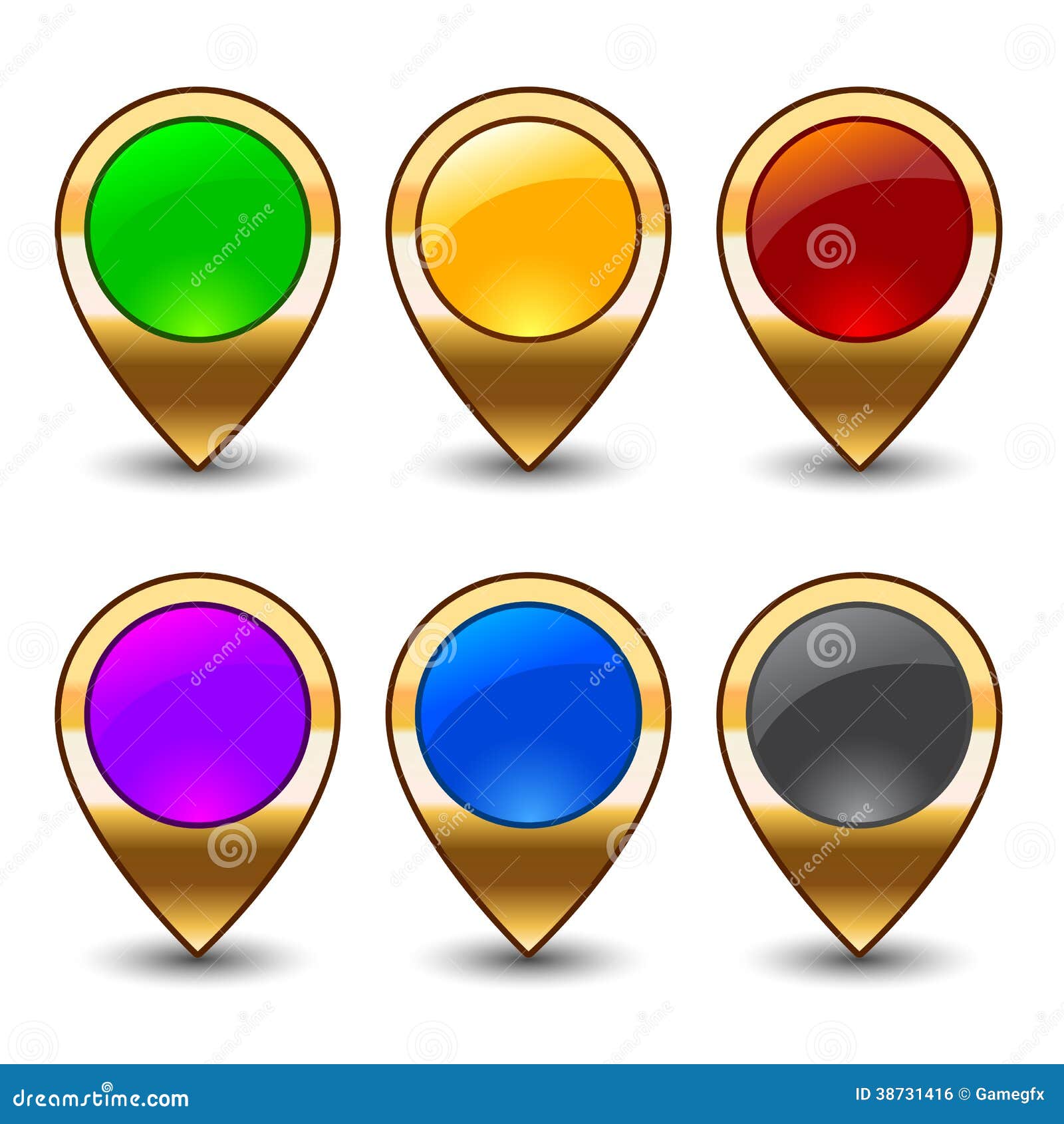 Map markers 2 stock illustration. Illustration of button - 38731416