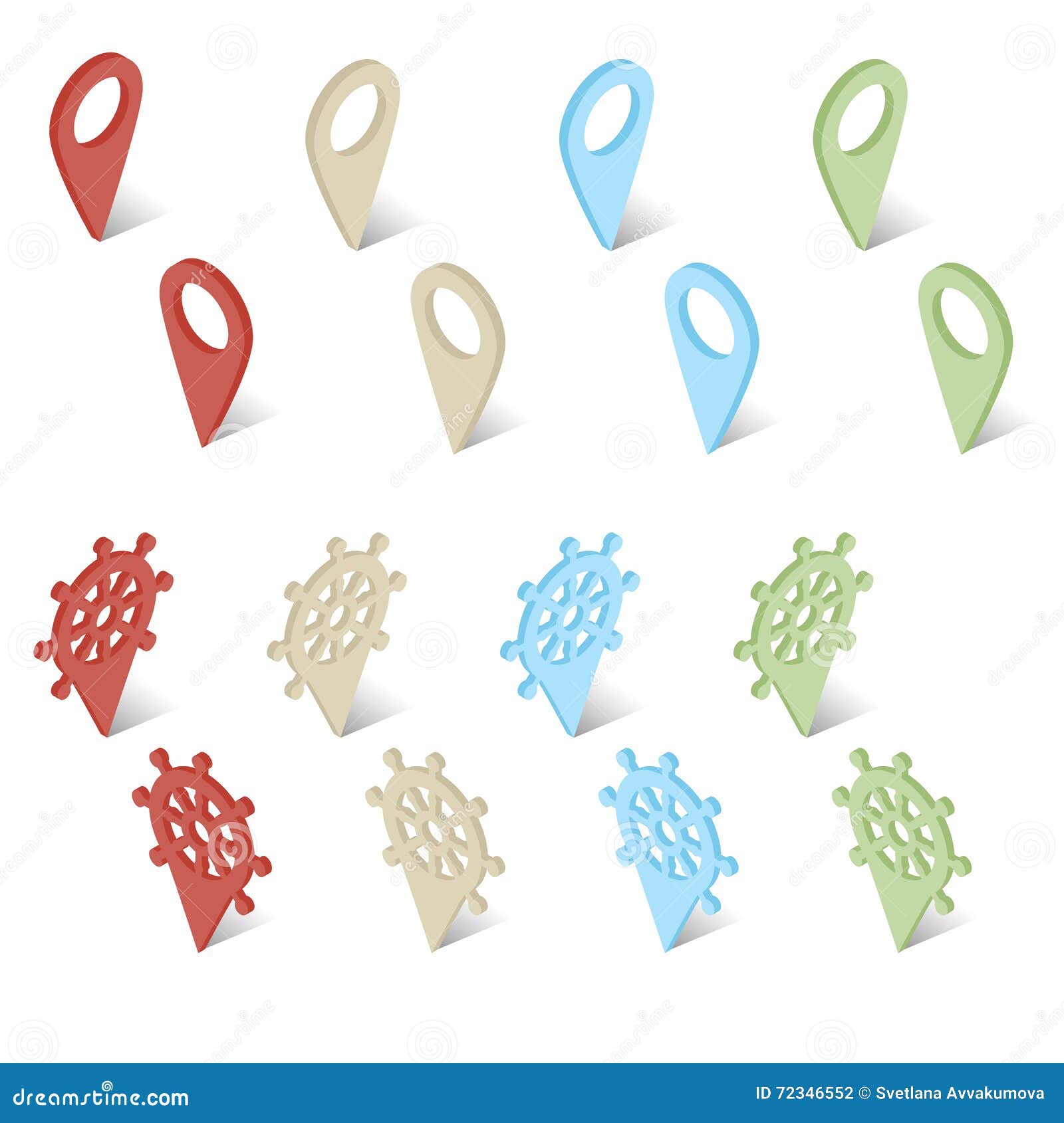 Map Markers Set Stock Illustrations – 2,944 Map Markers Set Stock ...