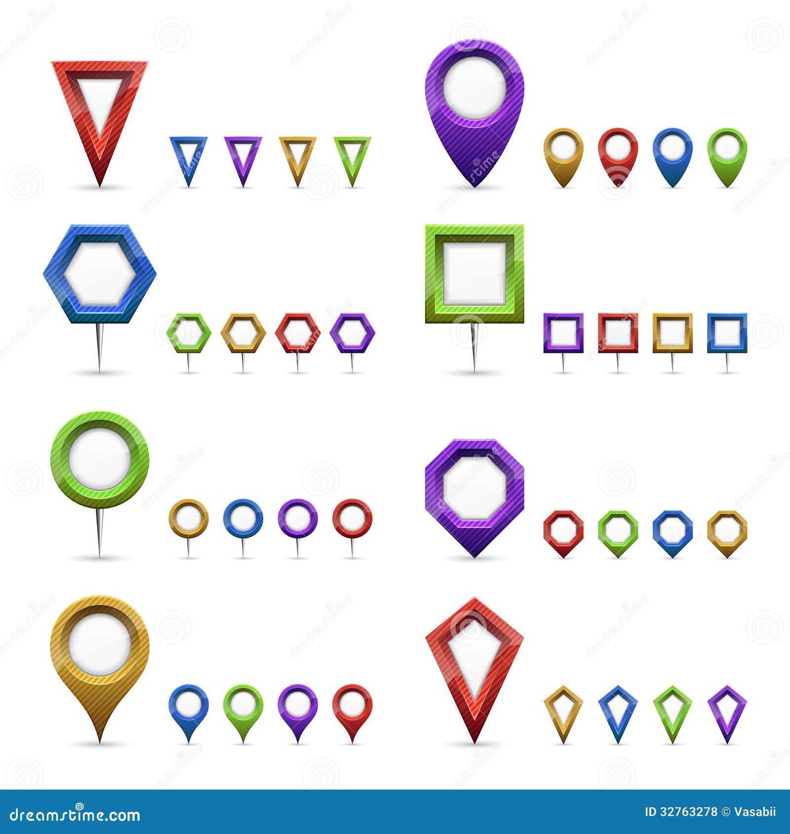 Map markers stock vector. Illustration of mark, point - 32763278