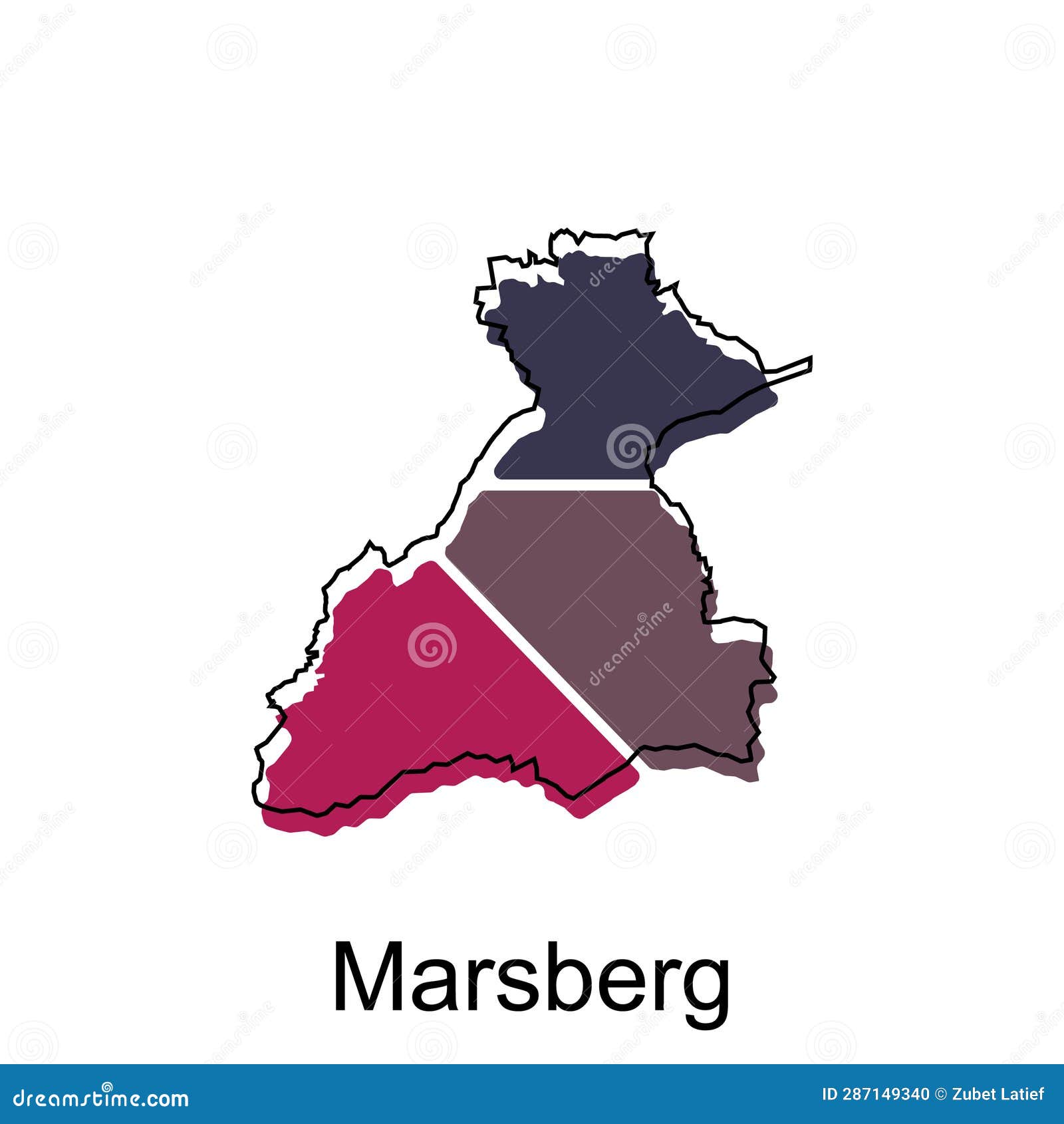 Map of Marsberg Design, World Map Country Vector Illustration Template ...