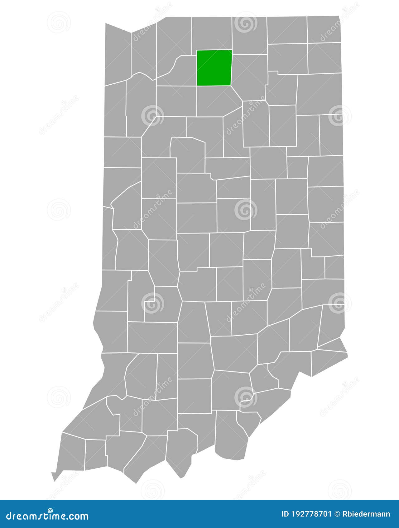 Map of Marshall in Indiana stock vector. Illustration of region - 192778701