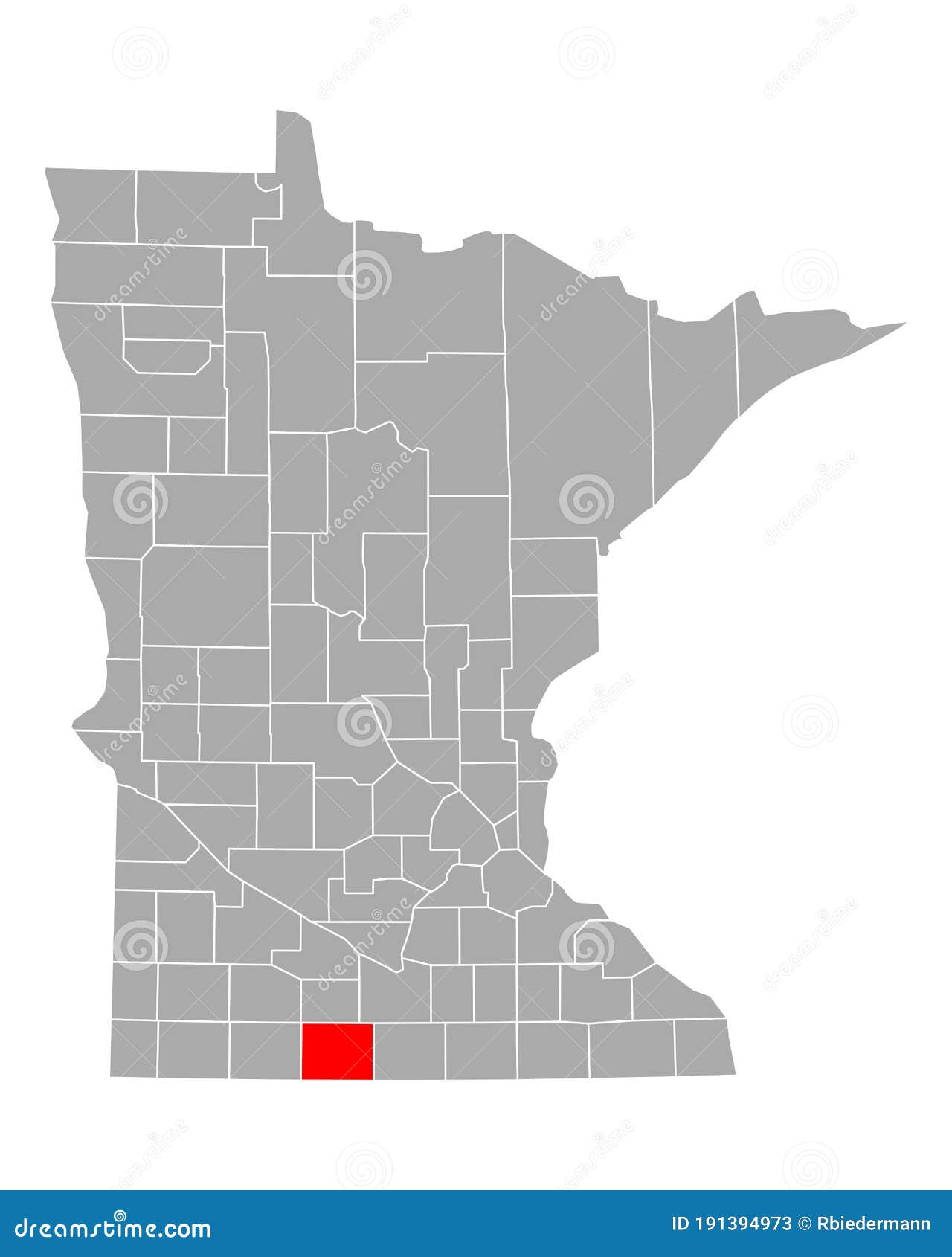 Map of Martin in Minnesota stock vector. Illustration of region - 191394973