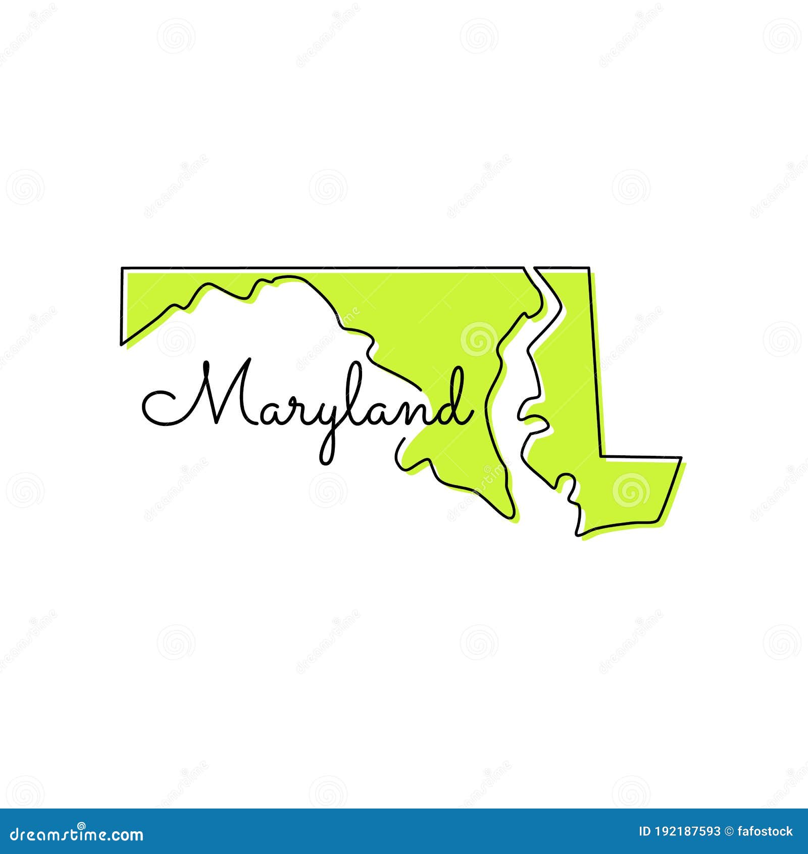 Map of Maryland Vector Design Template. Stock Vector - Illustration of ...