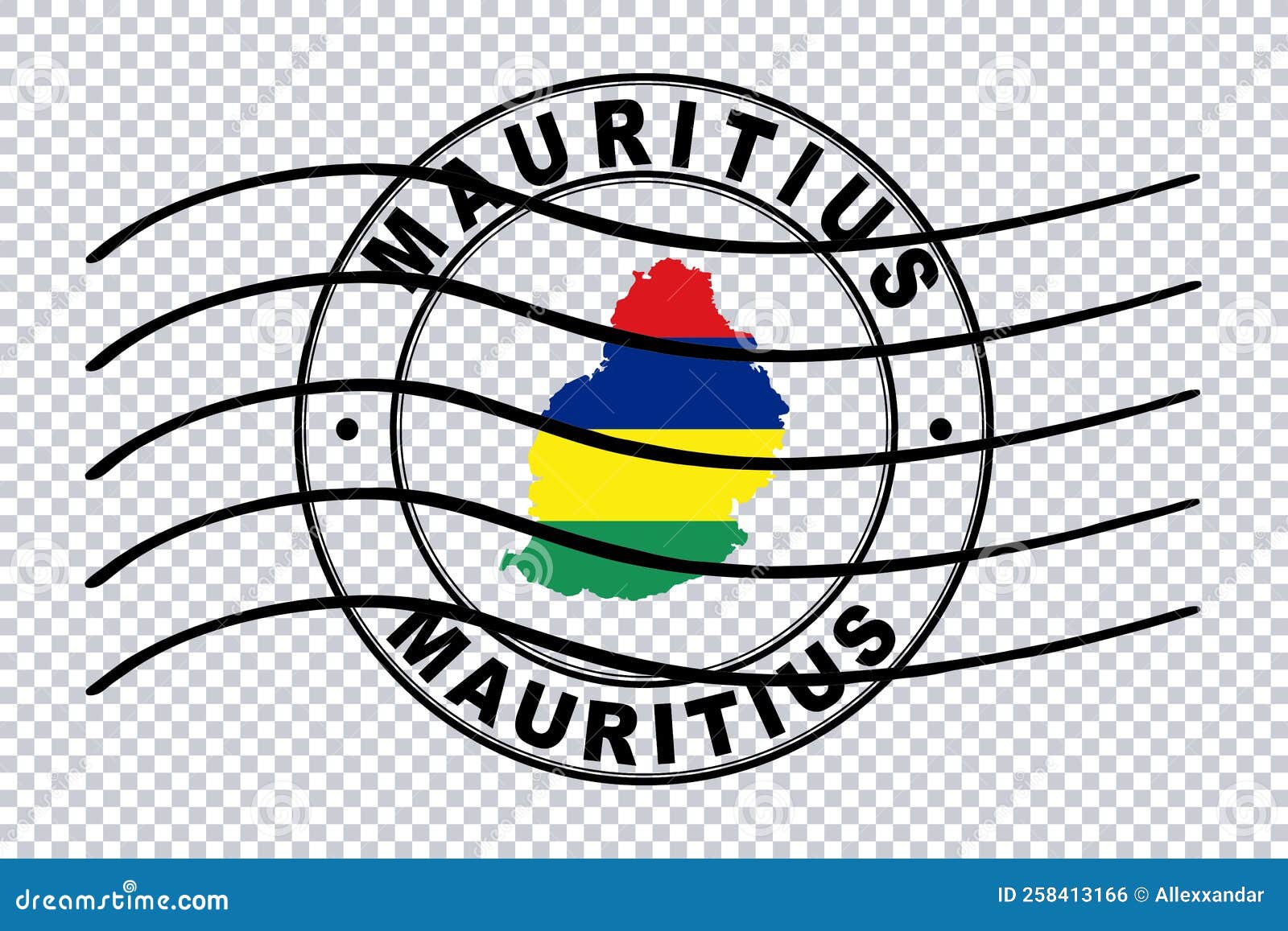 Map of Mauritius, Postal Passport Stamp, Travel Stamp Stock ...