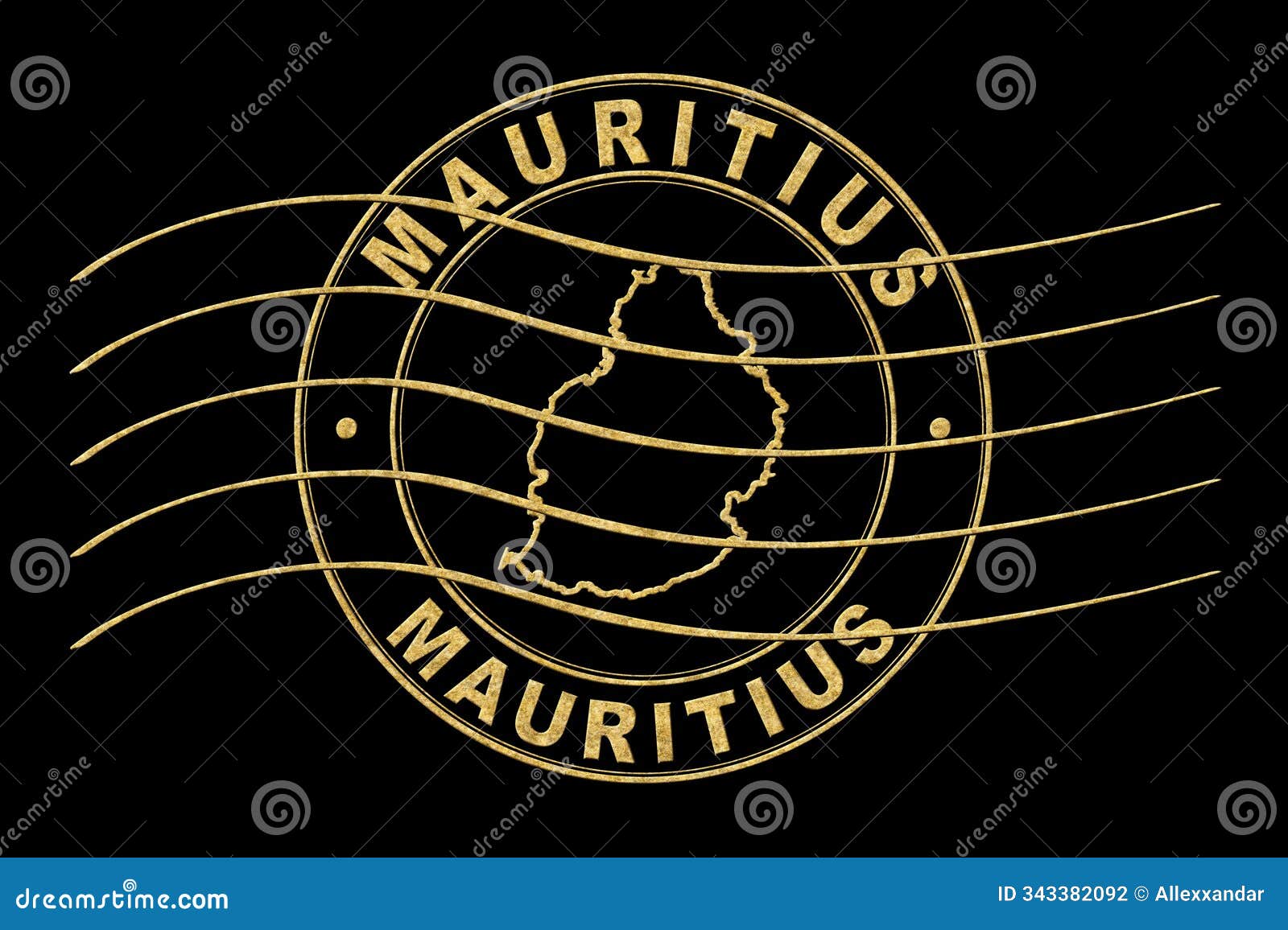 Map of Mauritius, Postal Passport Stamp, Travel Stamp Stock ...