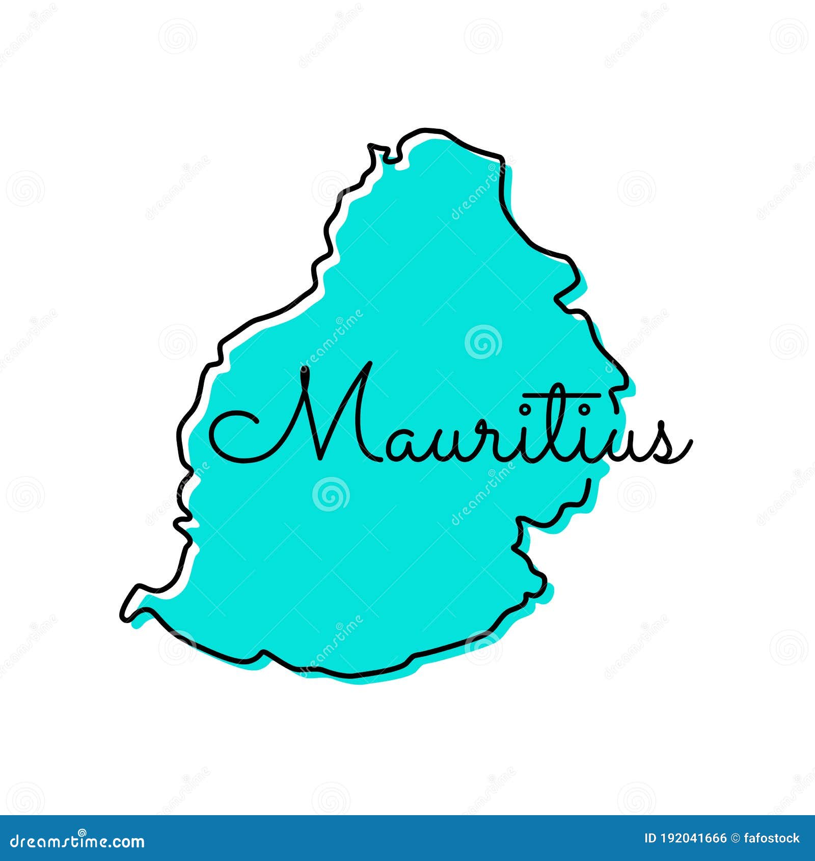 Map of Mauritius Vector Design Template. Stock Vector - Illustration of ...