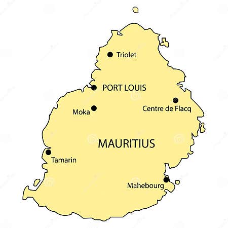 Map of mauritius stock illustration. Illustration of element - 304252609