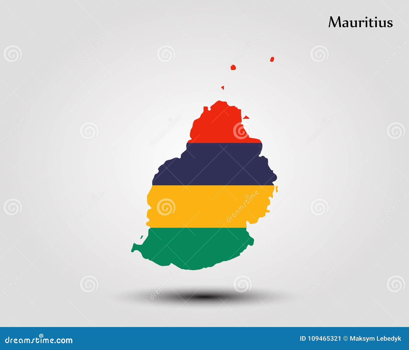 Map of Mauritius stock illustration. Illustration of abstract - 109465321