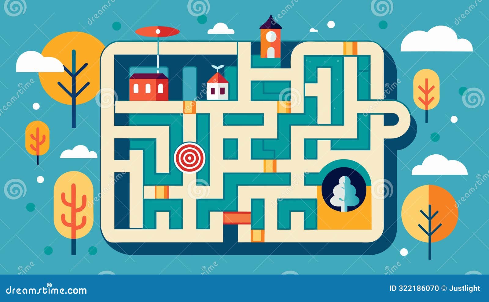 A Map of a Maze with Hidden Compartments and Secret Passageways ...