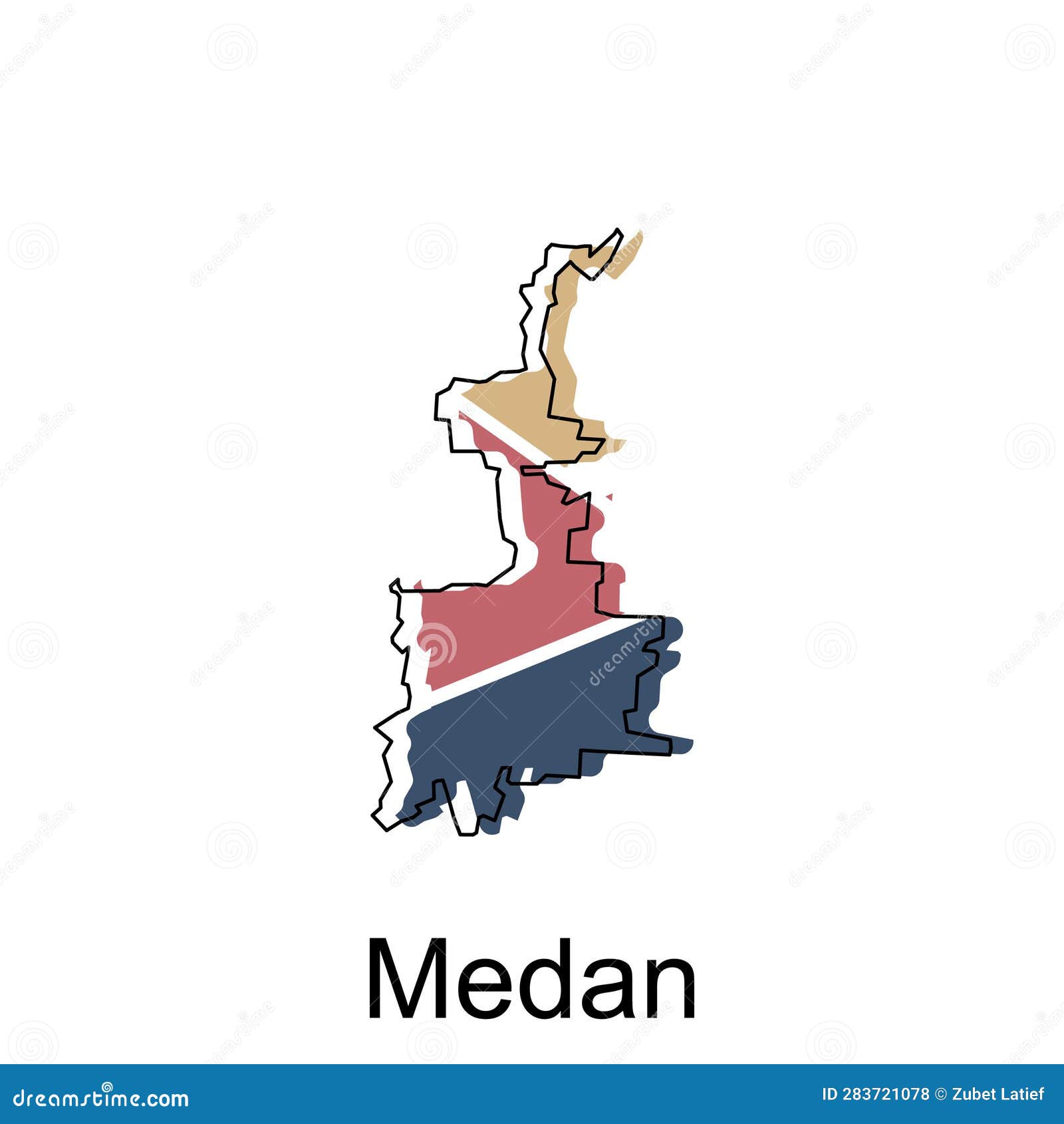 Map Of Medan Design Template Vector Illustration | CartoonDealer.com ...