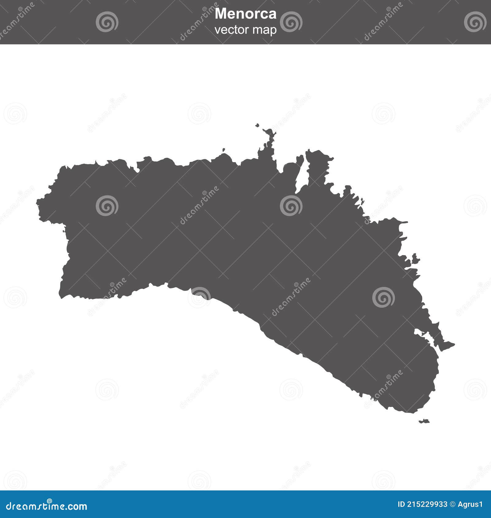 Map Of Menorca Island On White Background Cartoon Vector ...