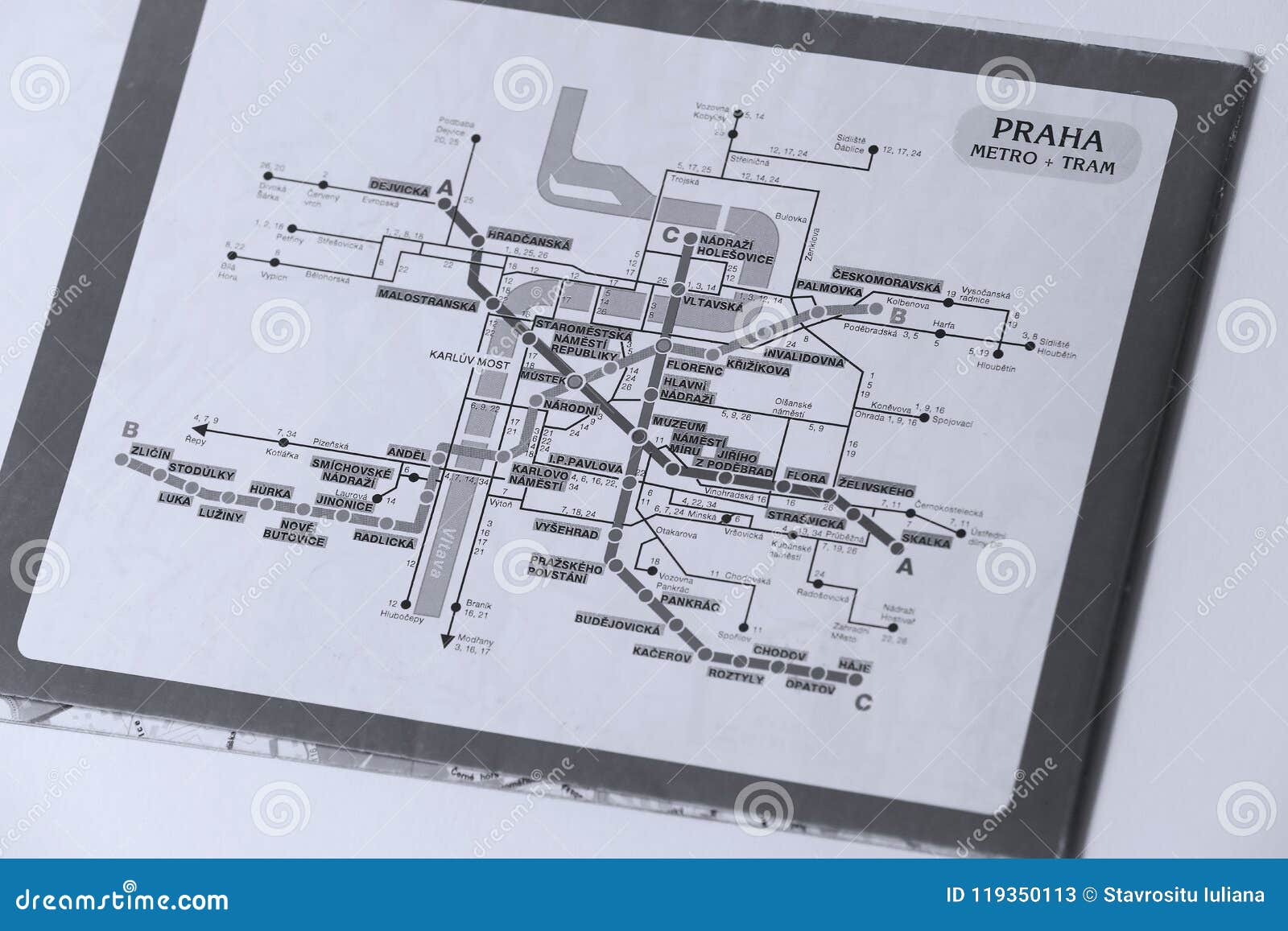 Map of metro in Prague editorial stock photo. Image of czech - 119350113