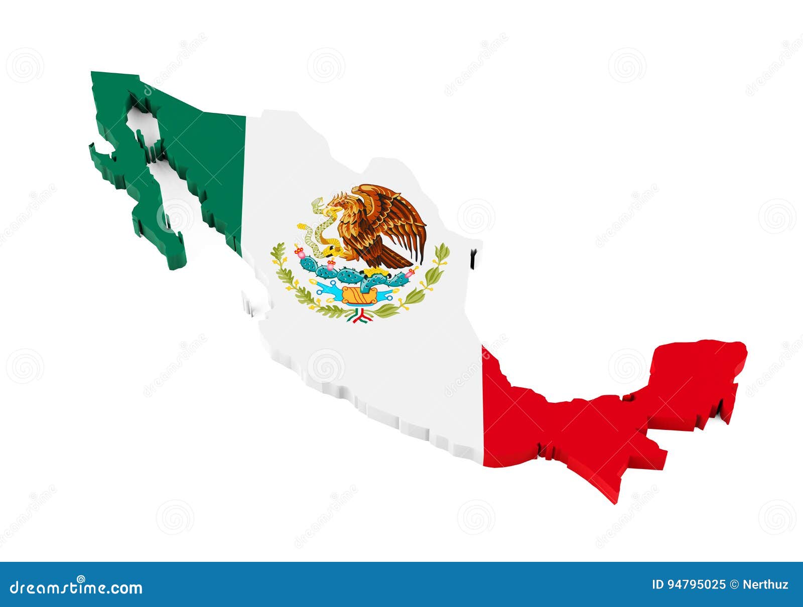 Map of Mexico Isolated stock illustration. Illustration of concept ...