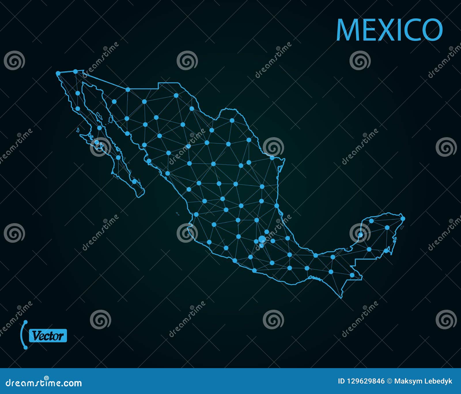 Map of Mexico. Vector Illustration. World Map Stock Illustration ...