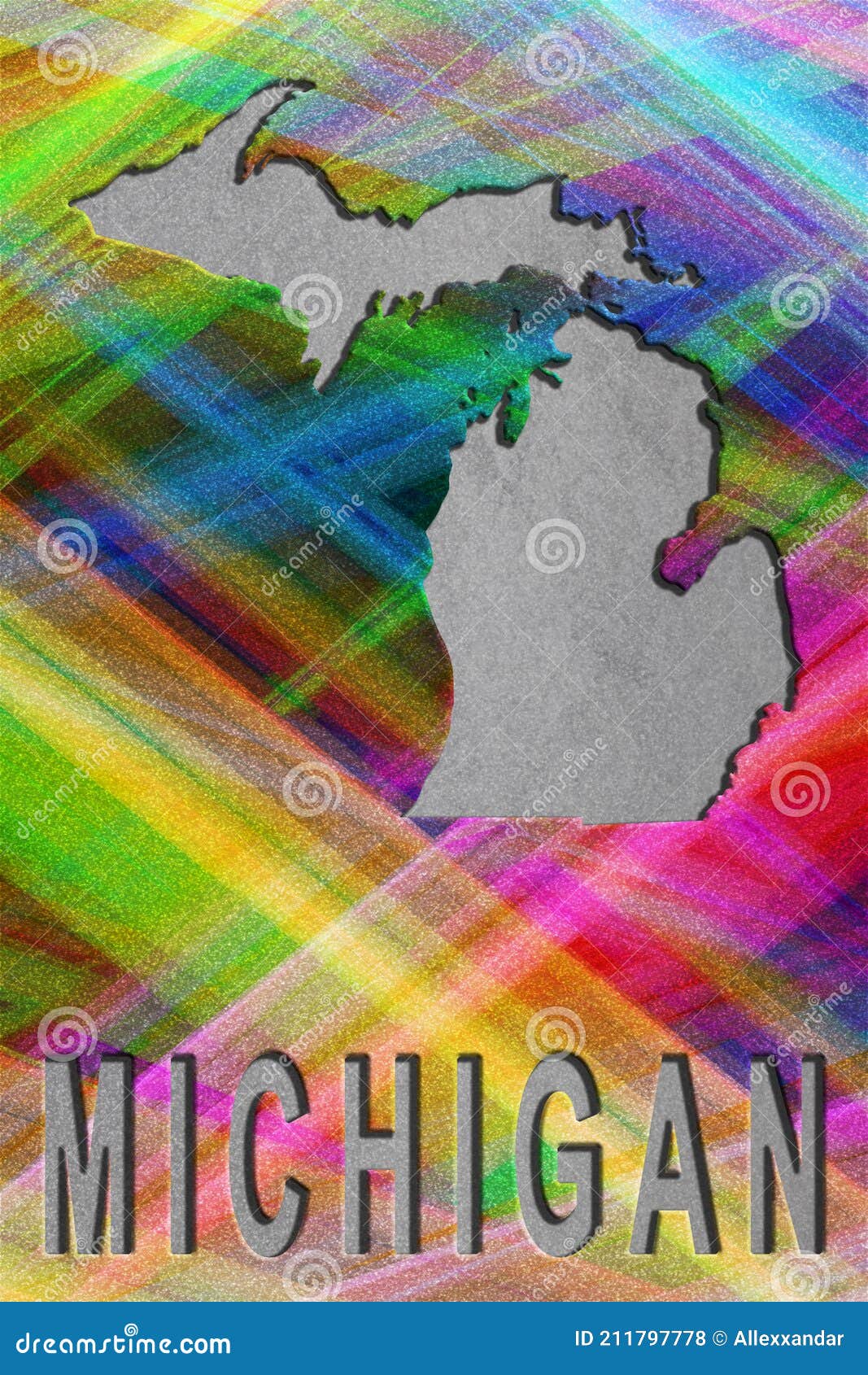 Colorful Michigan Political Map With Clearly Labeled, Separated Layers ...