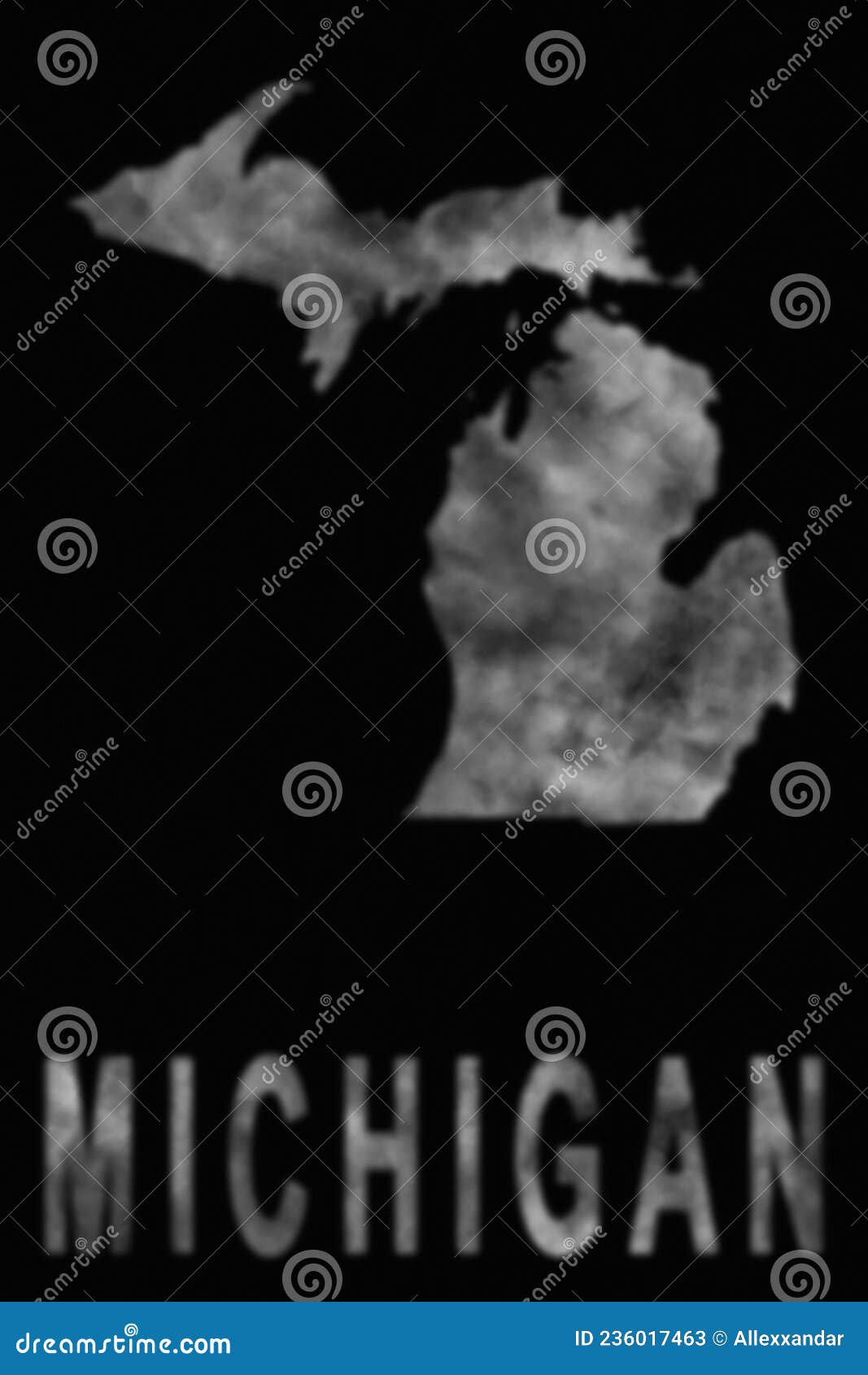Map of Michigan Made of Smoke, Air Pollution Stock Image - Image of ...