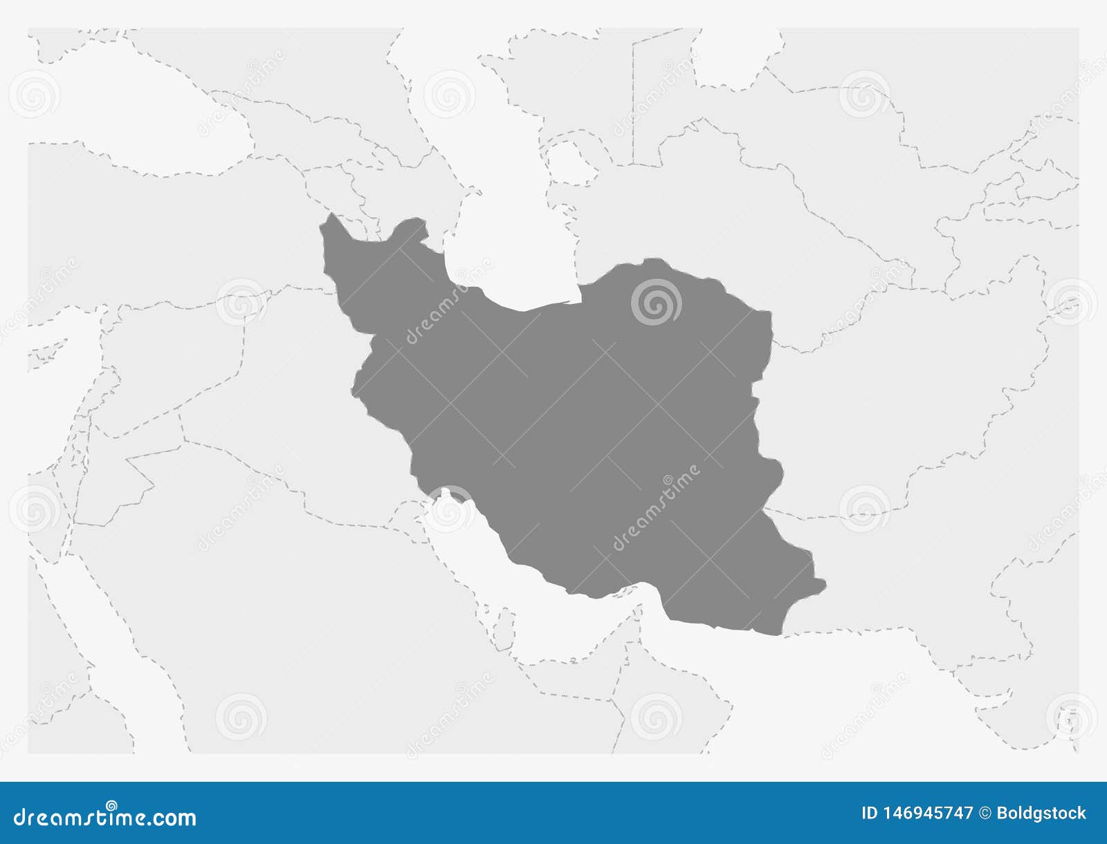 Iran Map With Gray Tone On Png Or Transparent Background,illustration ...