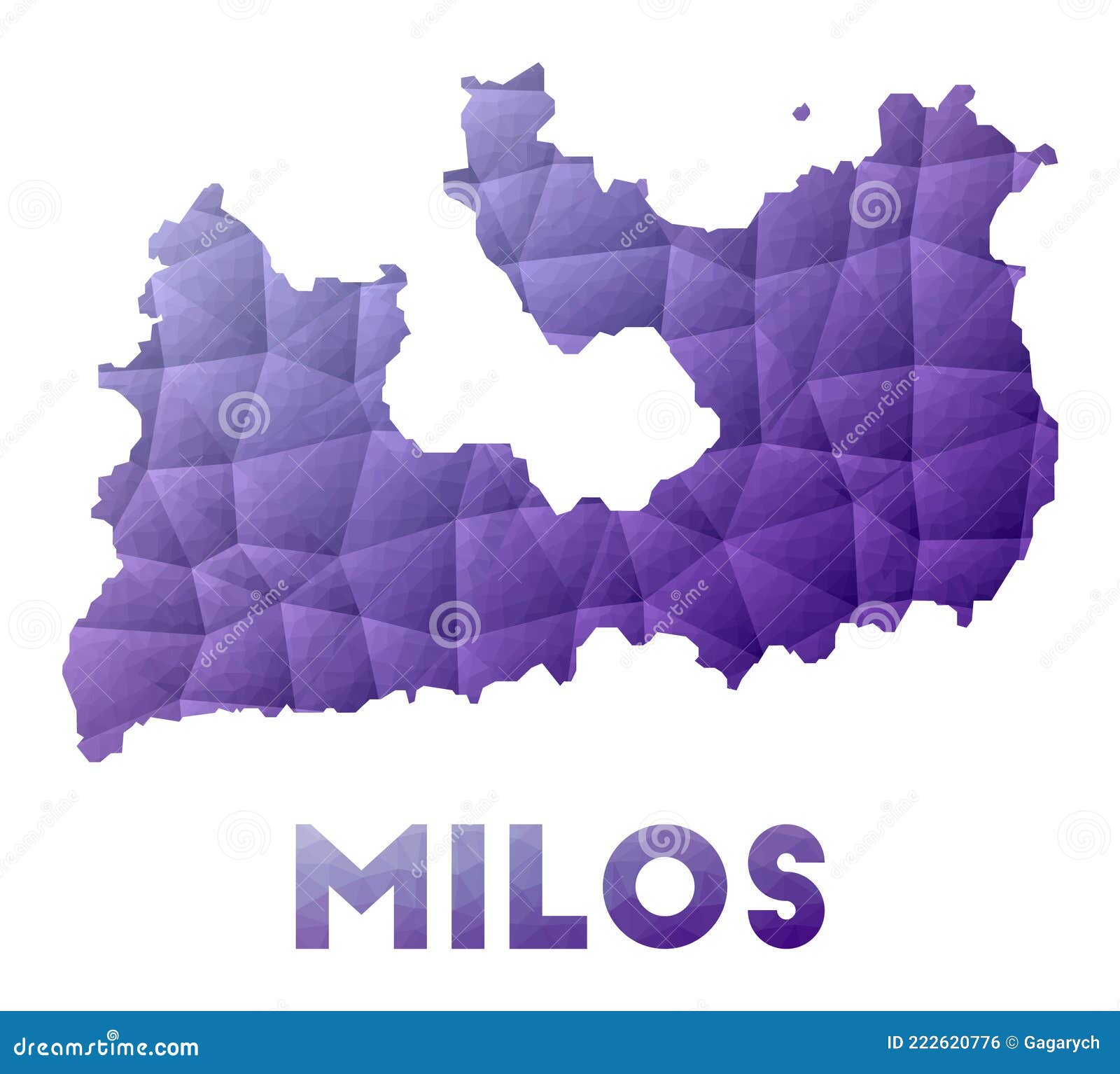 Map of Milos. stock vector. Illustration of information - 222620776