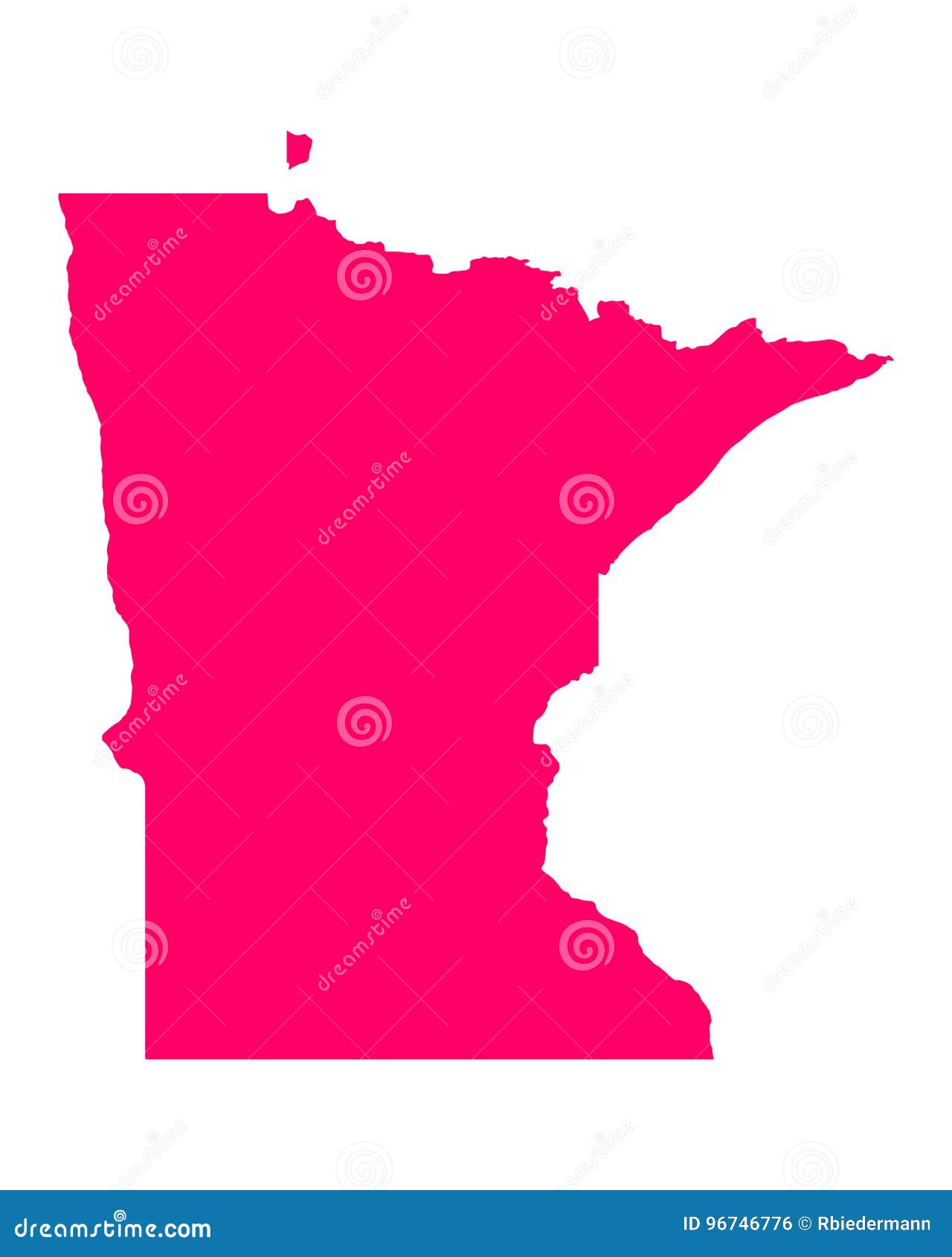 Map of Minnesota stock vector. Illustration of contour - 96746776