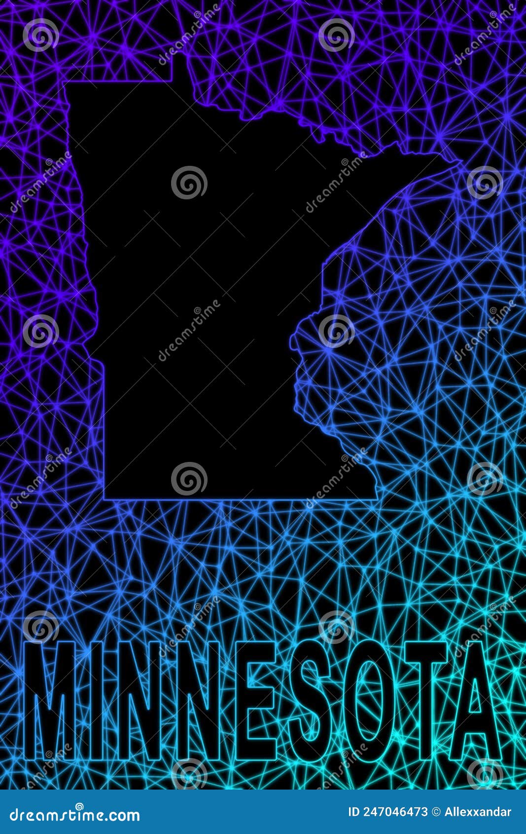 Minnesota Line Map Cartoon Vector | CartoonDealer.com #210663271
